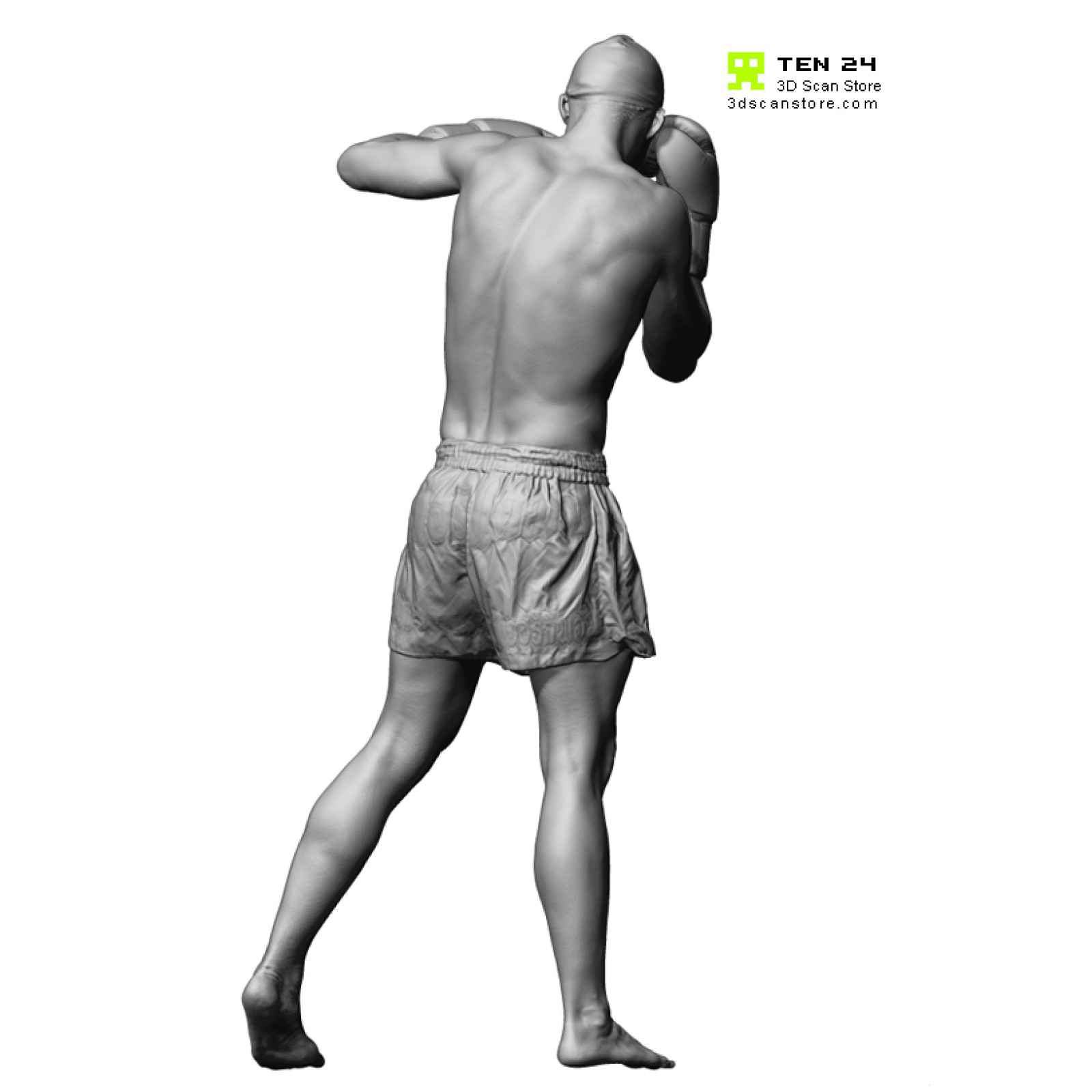 Shaded Male 07 Pose 2 kickboxer