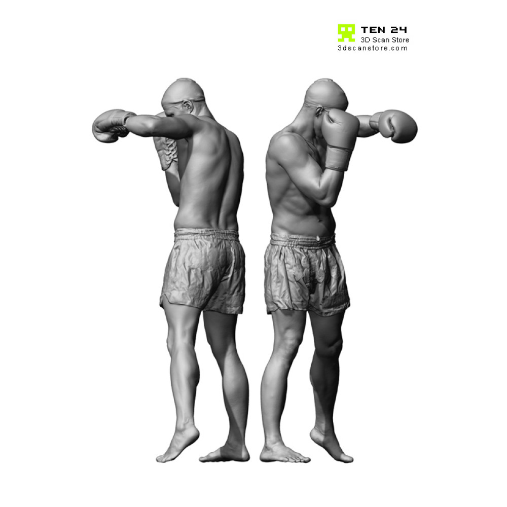 Shaded Male 07 Pose 2 kickboxer
