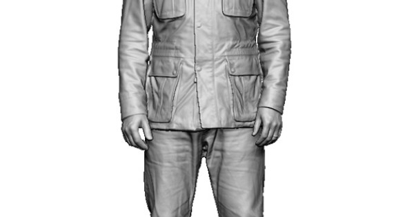 Shaded Male 02 Leather Jacket Arms Down