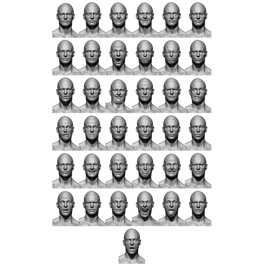 Male 05 37 x Expression Scan 3d face Bundle