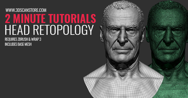 2 Minute Tutorial - Head Retopology for cleanup