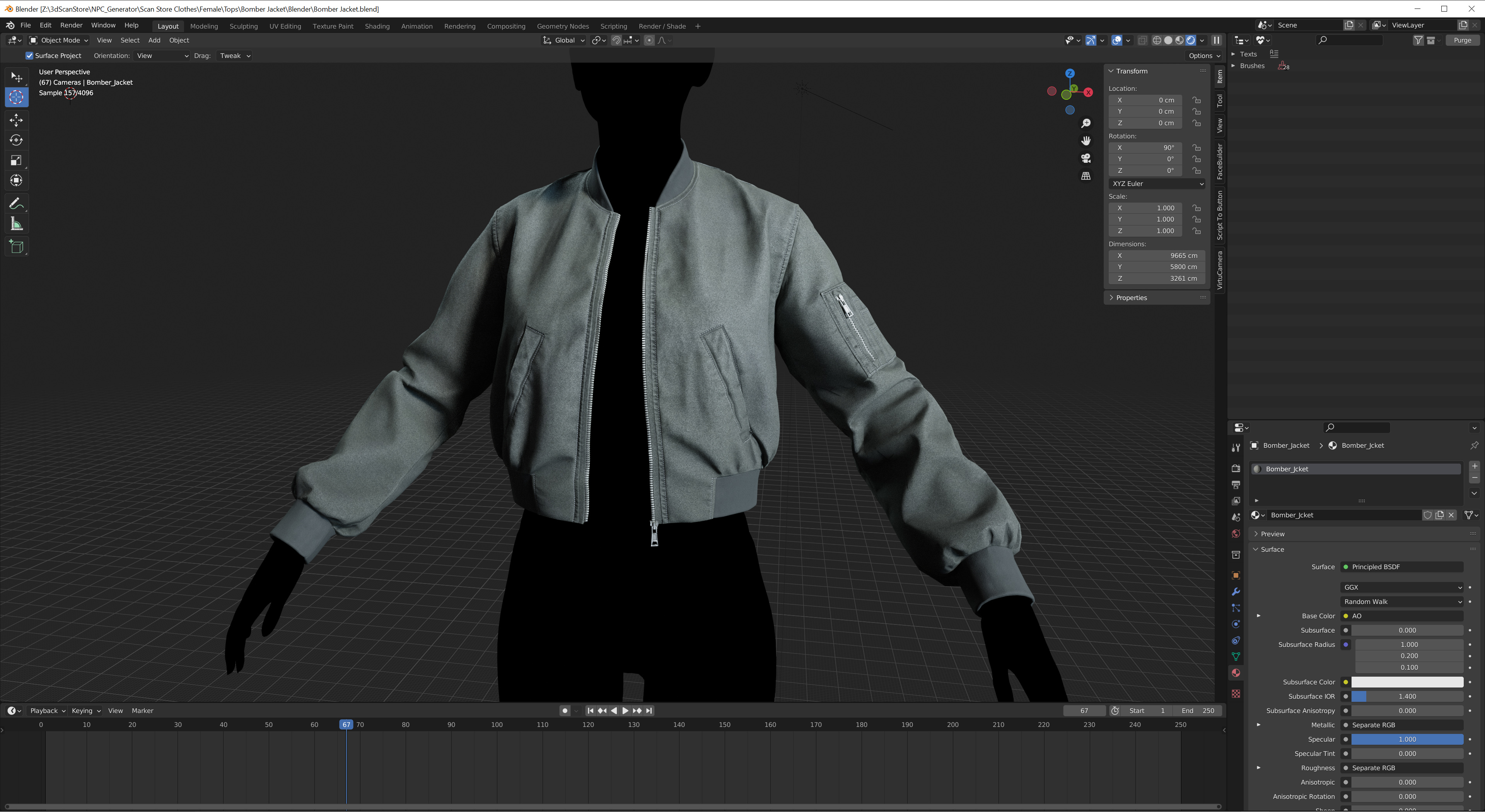 Download female 3D Jacket model