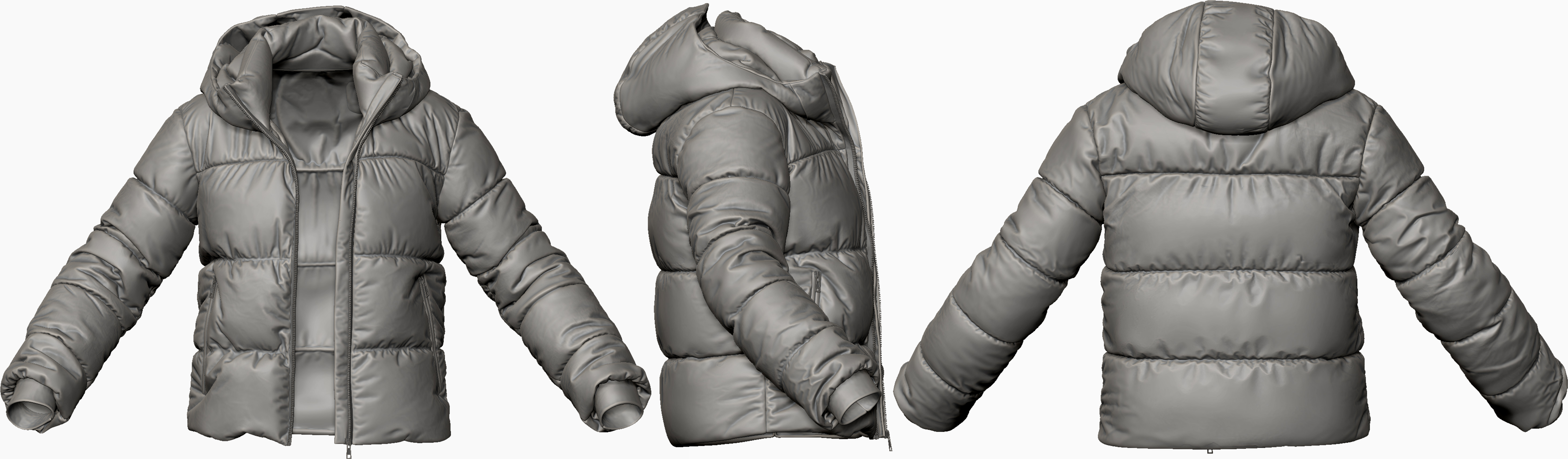 Download female 3D Puffer Jacket