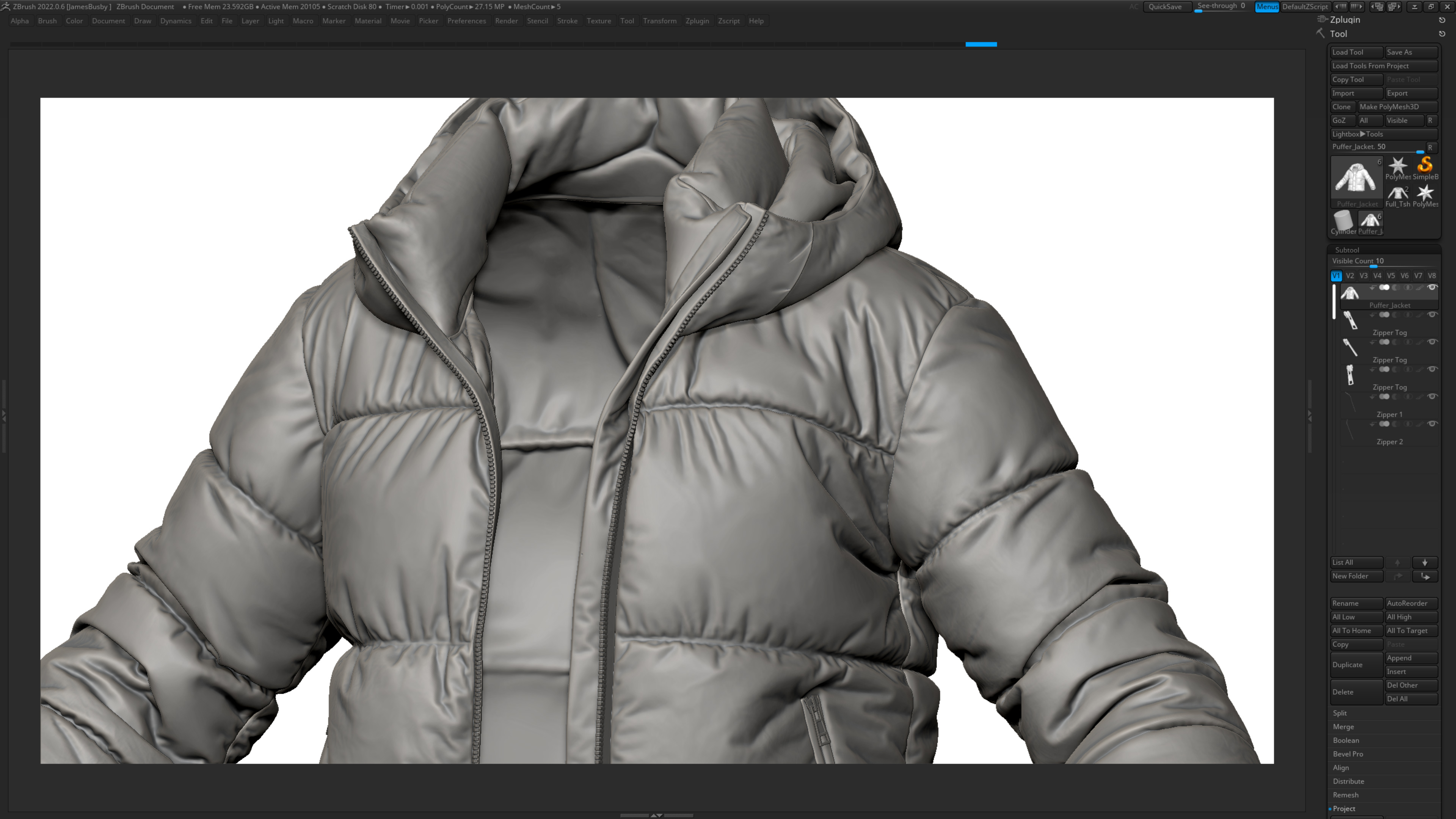 Download female 3D Puffer Jacket