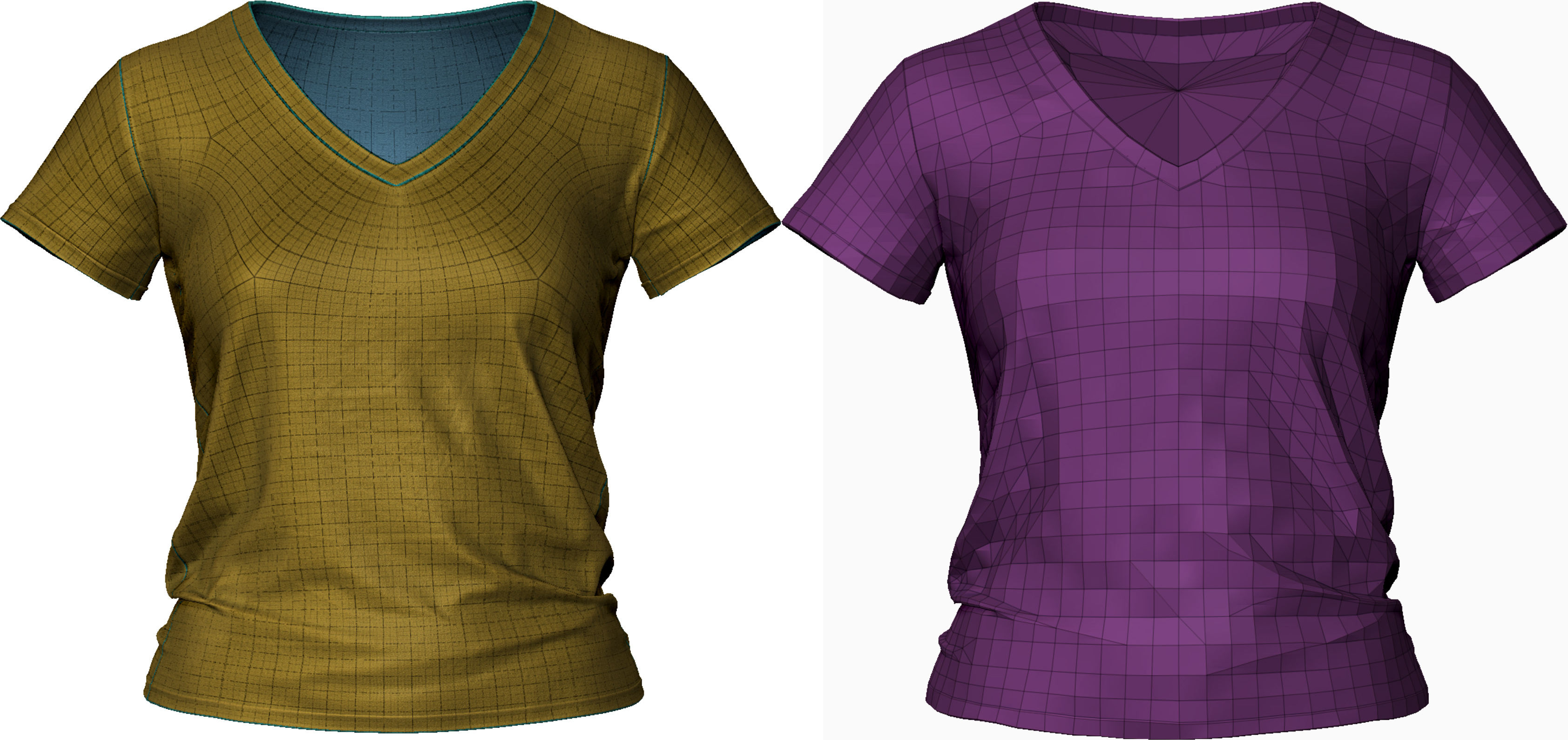 Download female 3D V-Neck