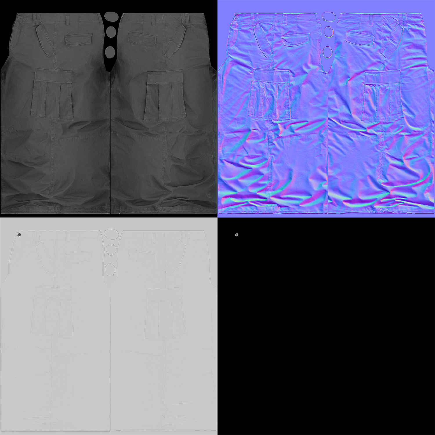 Combat Pants 01 / Male game ready clothing