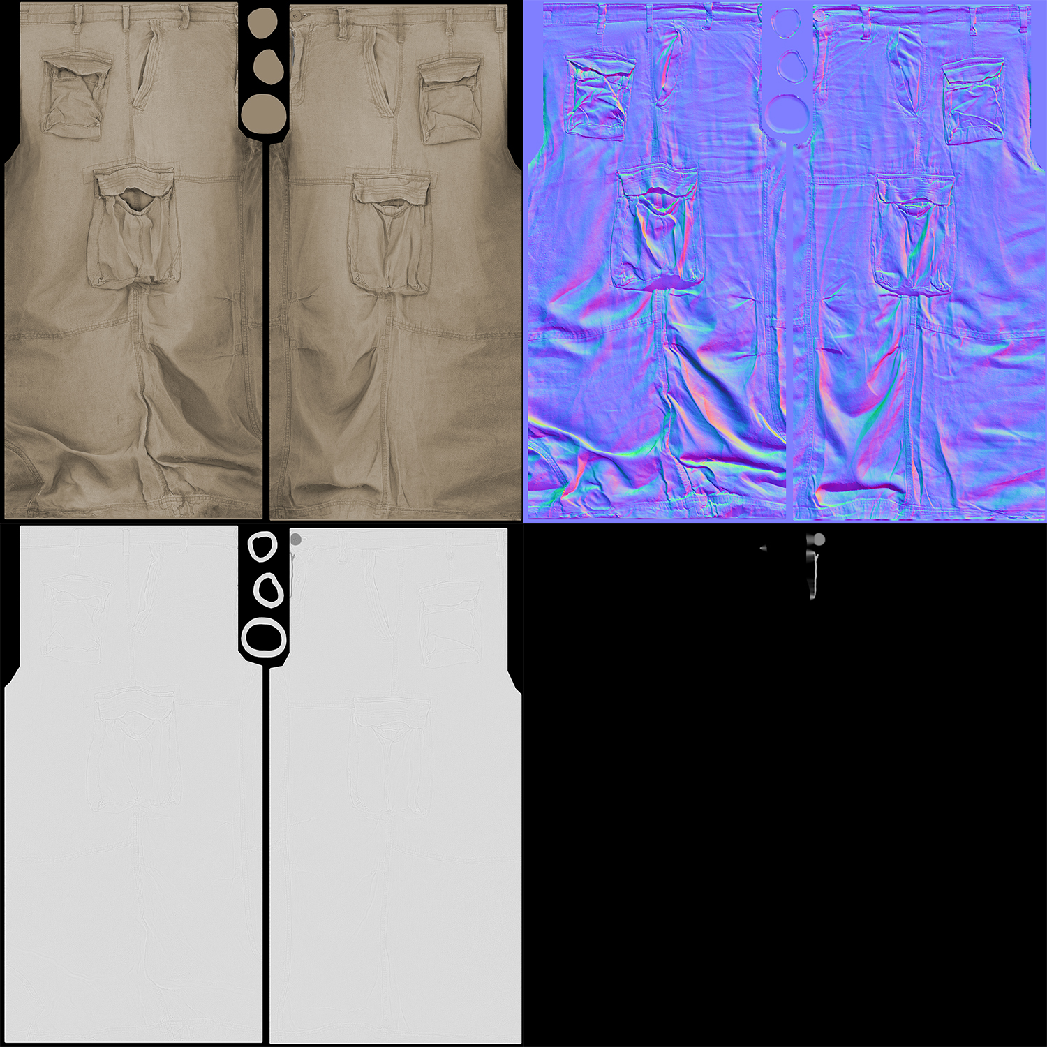 Combat Pants 02 / Male game ready clothing