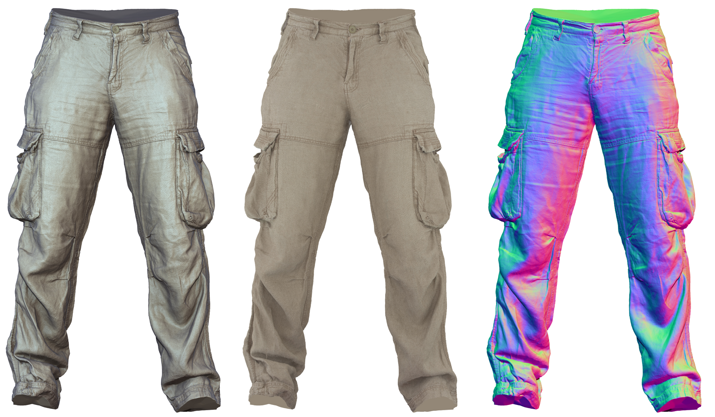 Combat Pants 02 / Male game ready clothing