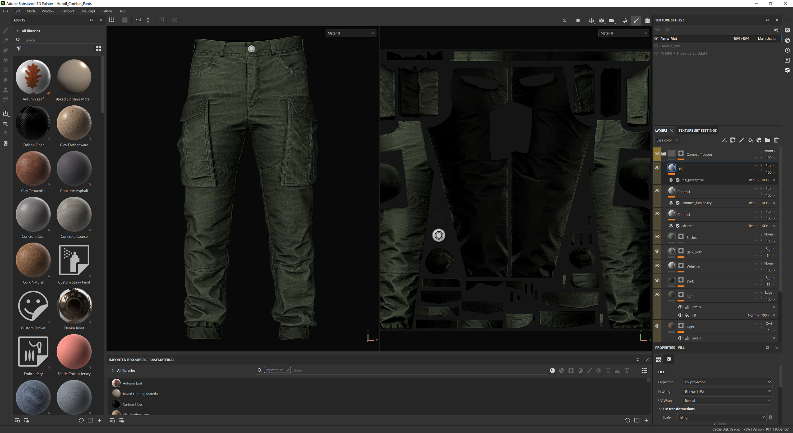 Download male 3D Combat Pants model