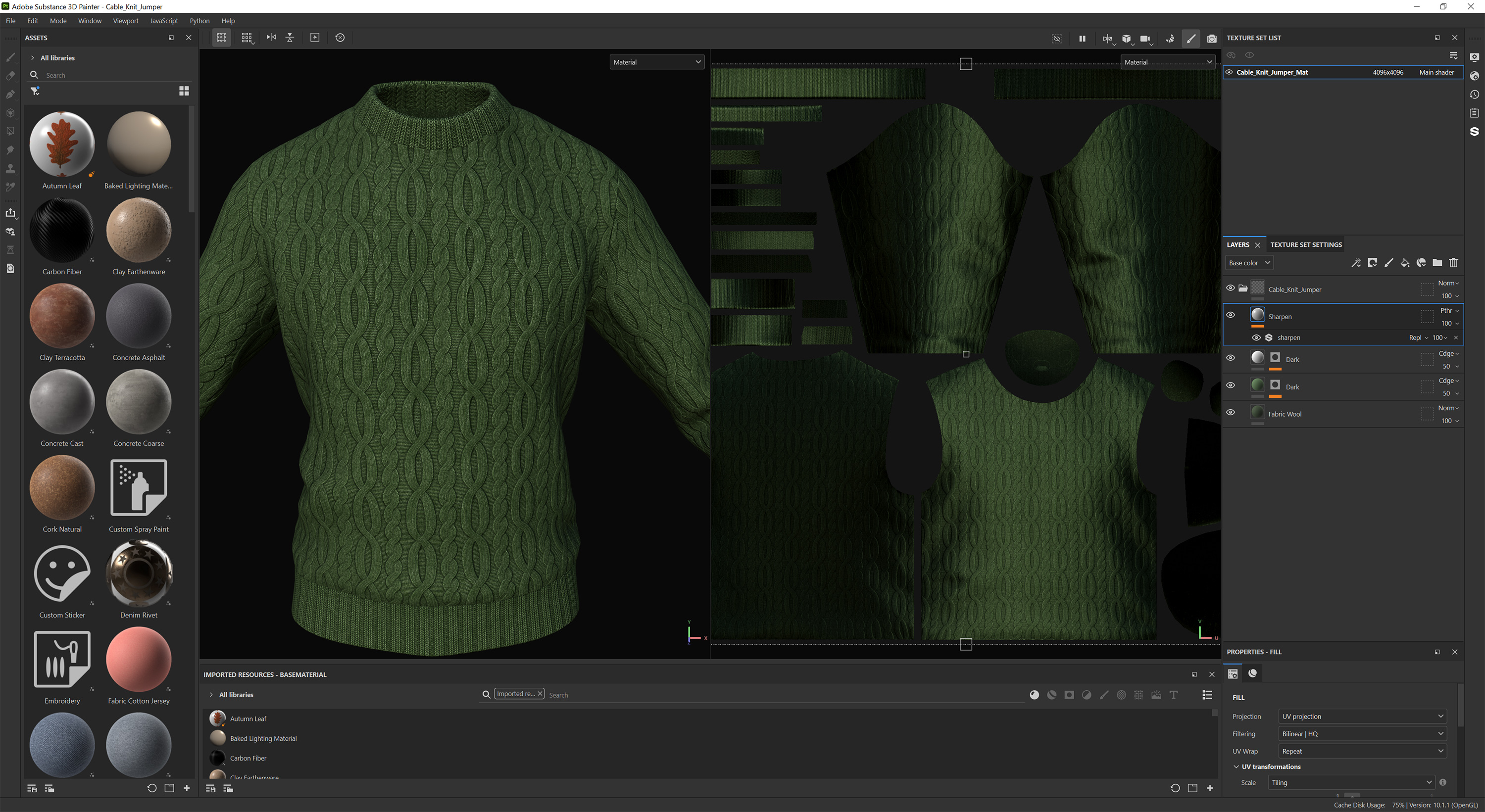 Download male 3D Cable Knit Jumper model