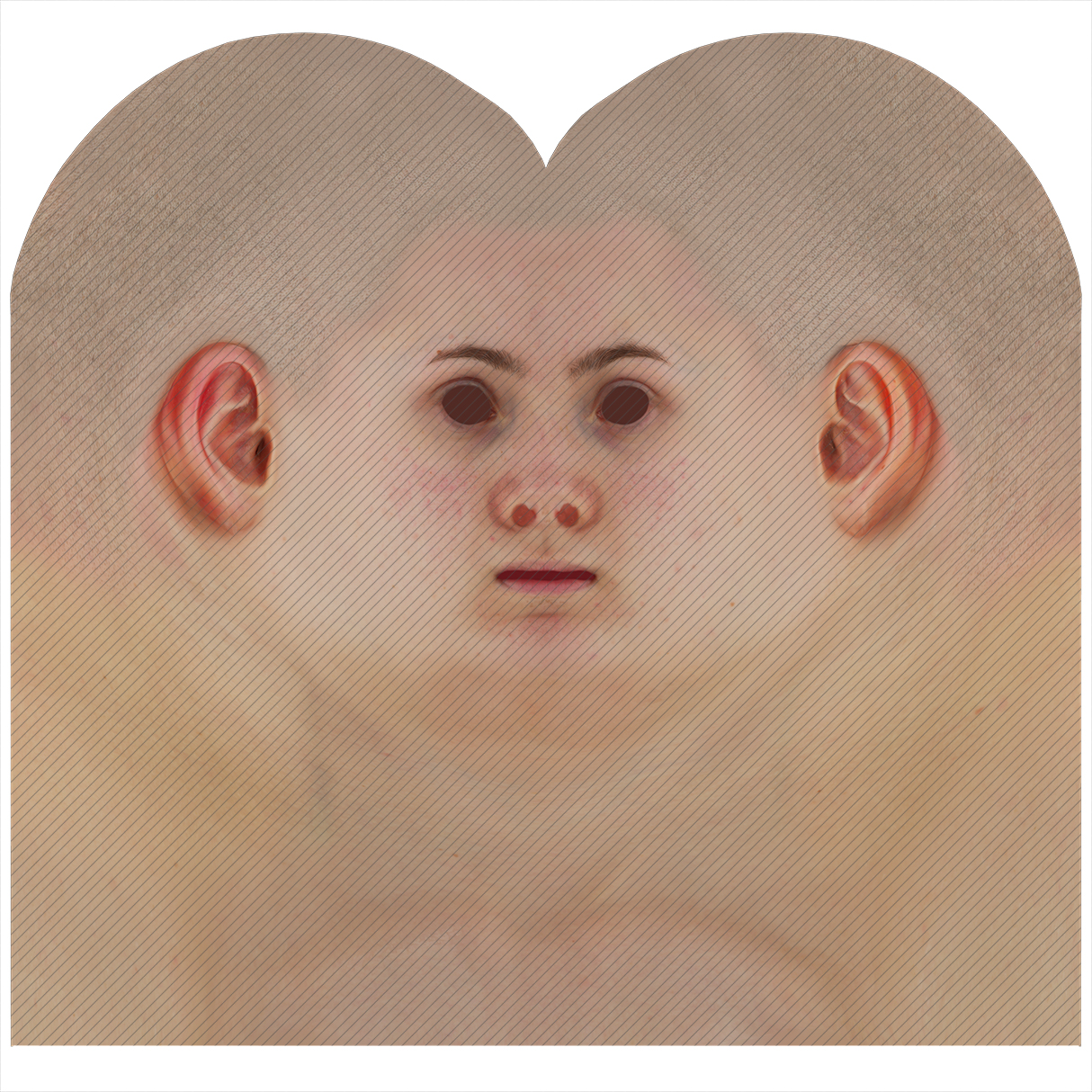 Female head texture map 21