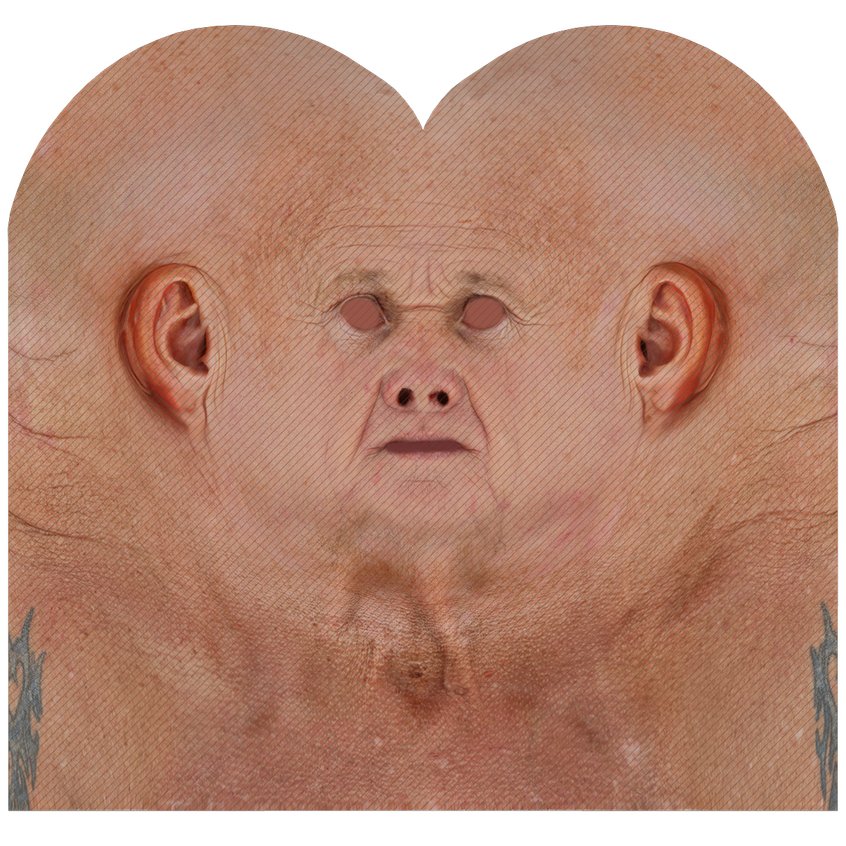 Male head texture map 49
