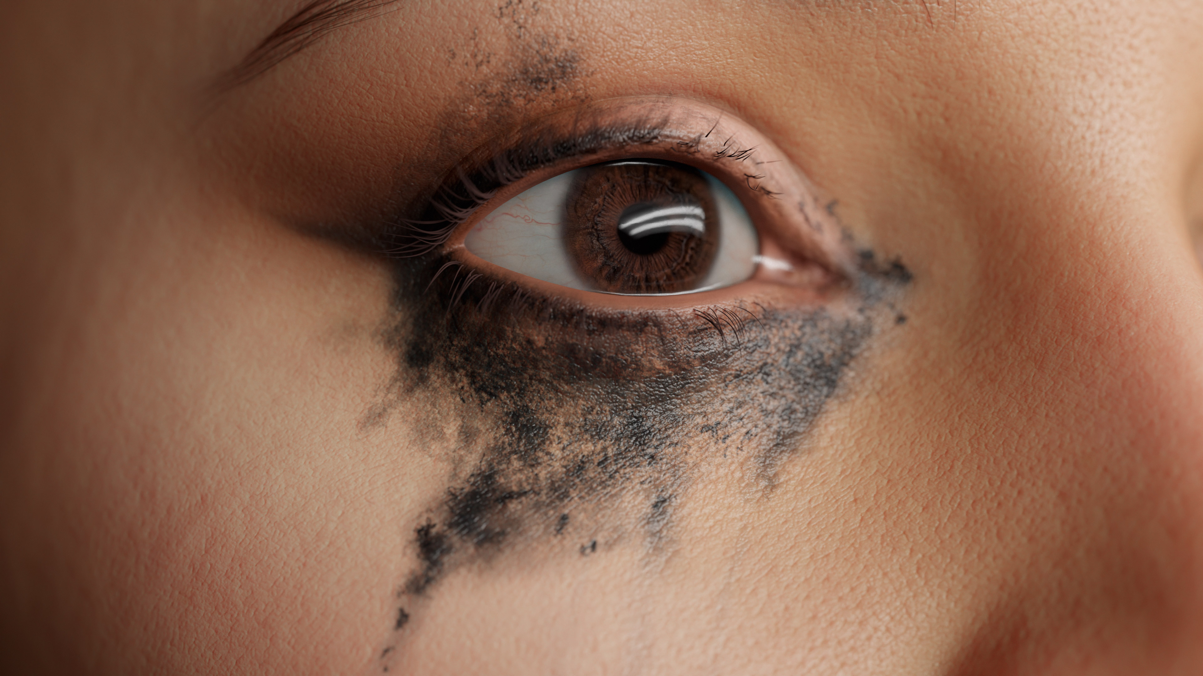 Running Mascara Makeup Overlay Texture 01