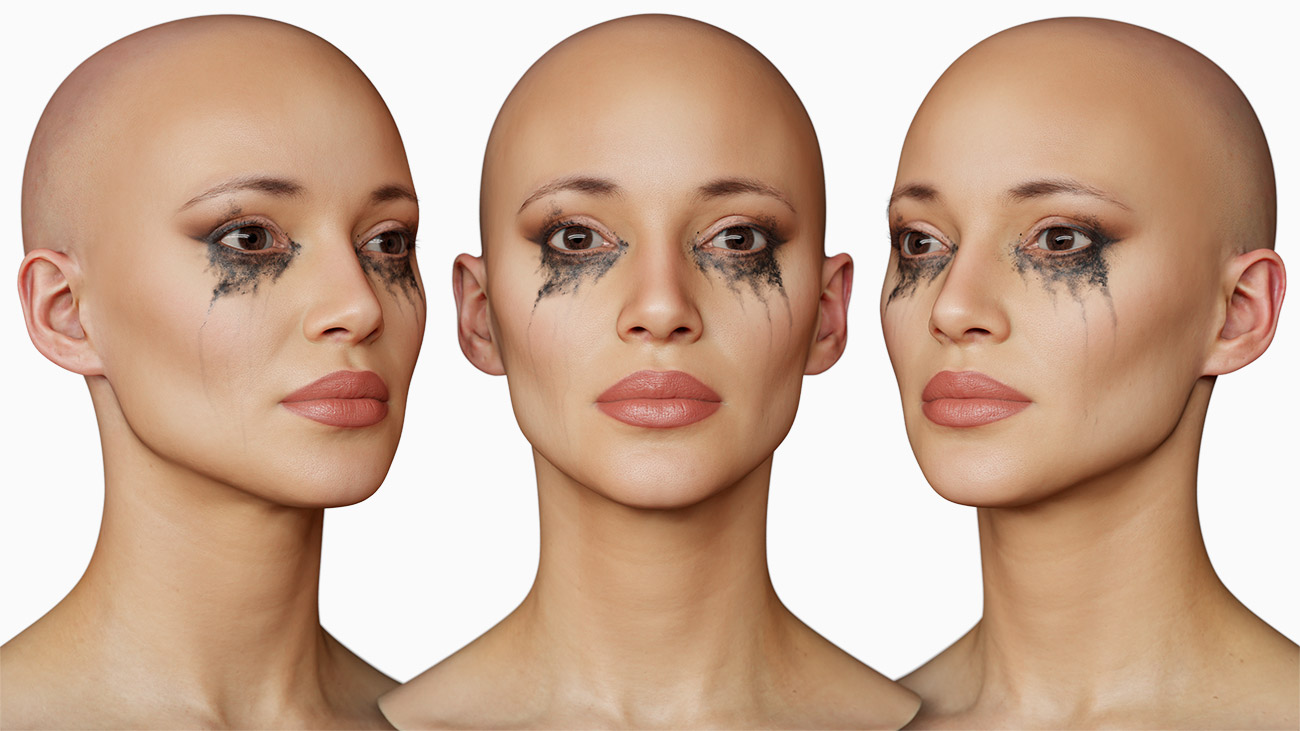 Running Mascara Makeup Overlay Texture 01