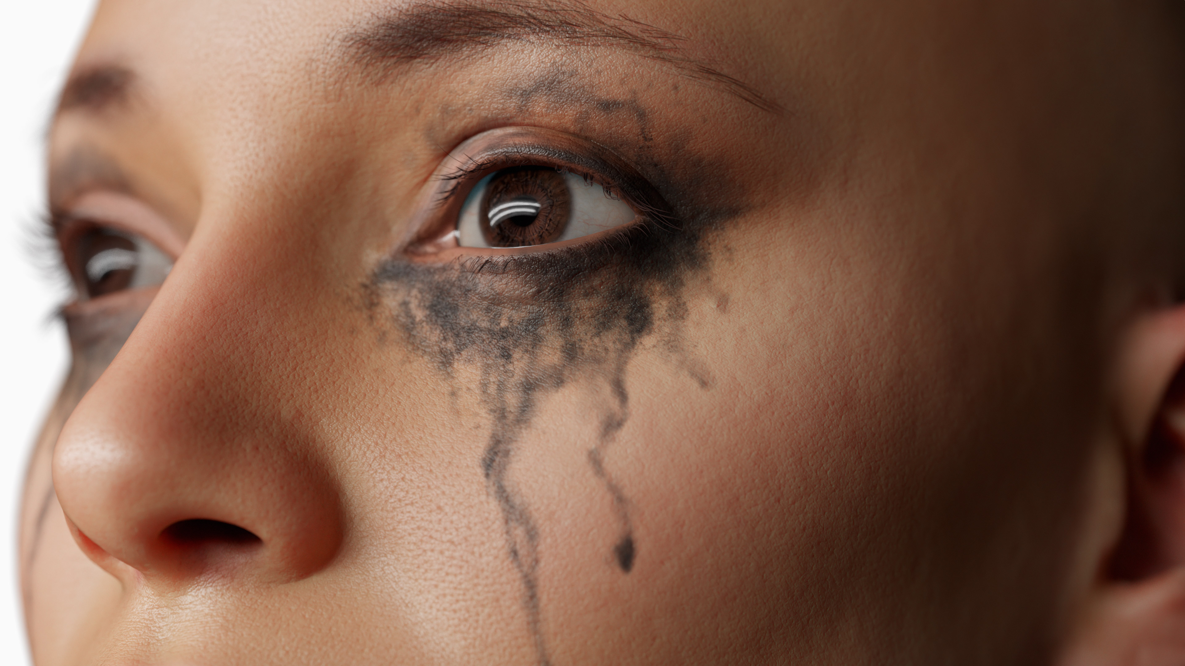 Running Mascara Makeup Overlay Texture 02