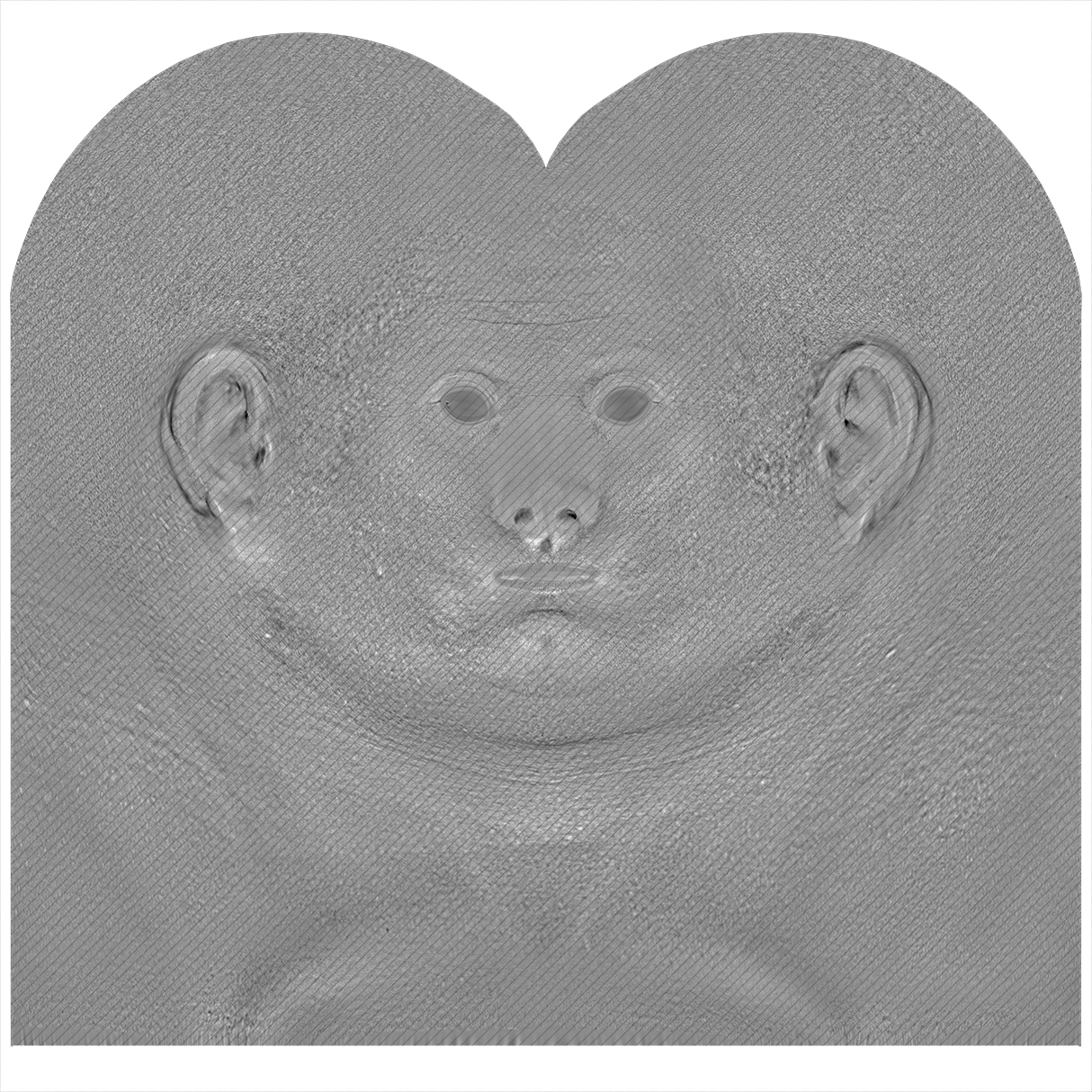 Male head texture map 10