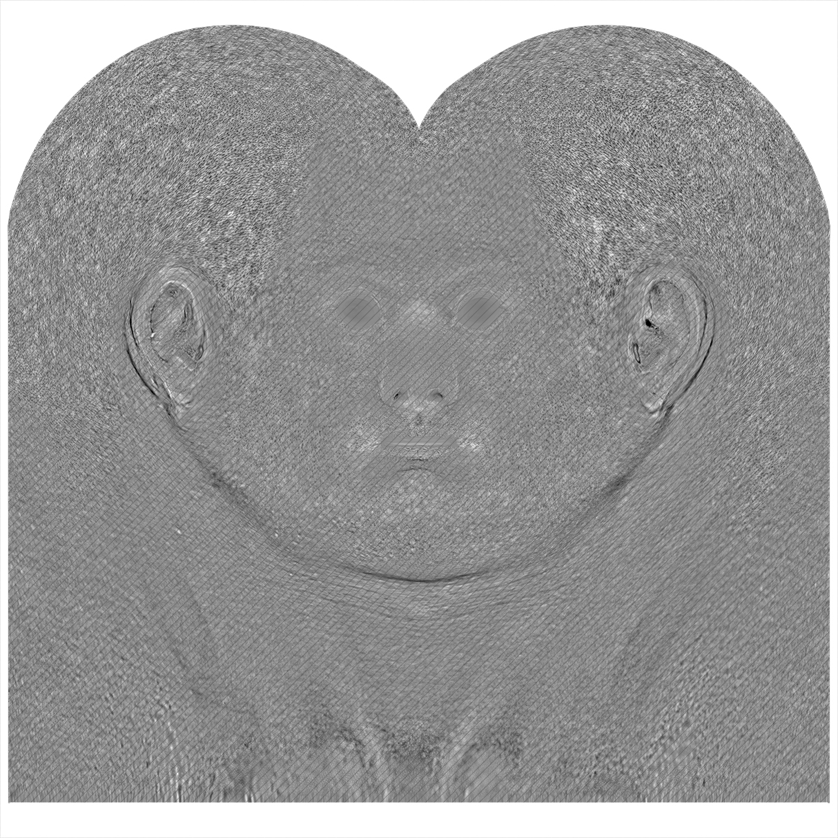 Male head texture map 14