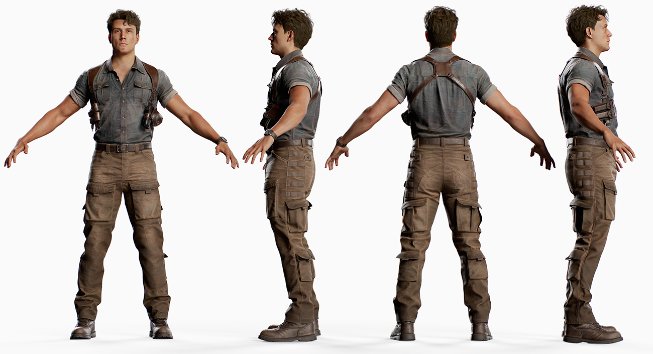 Male Explorer Game Character