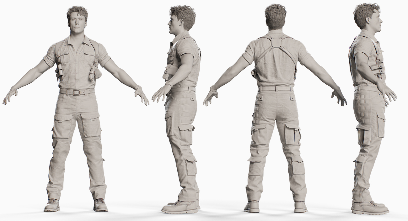 Male Explorer Game Character