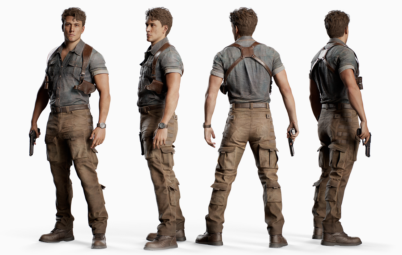 Male Explorer Game Character