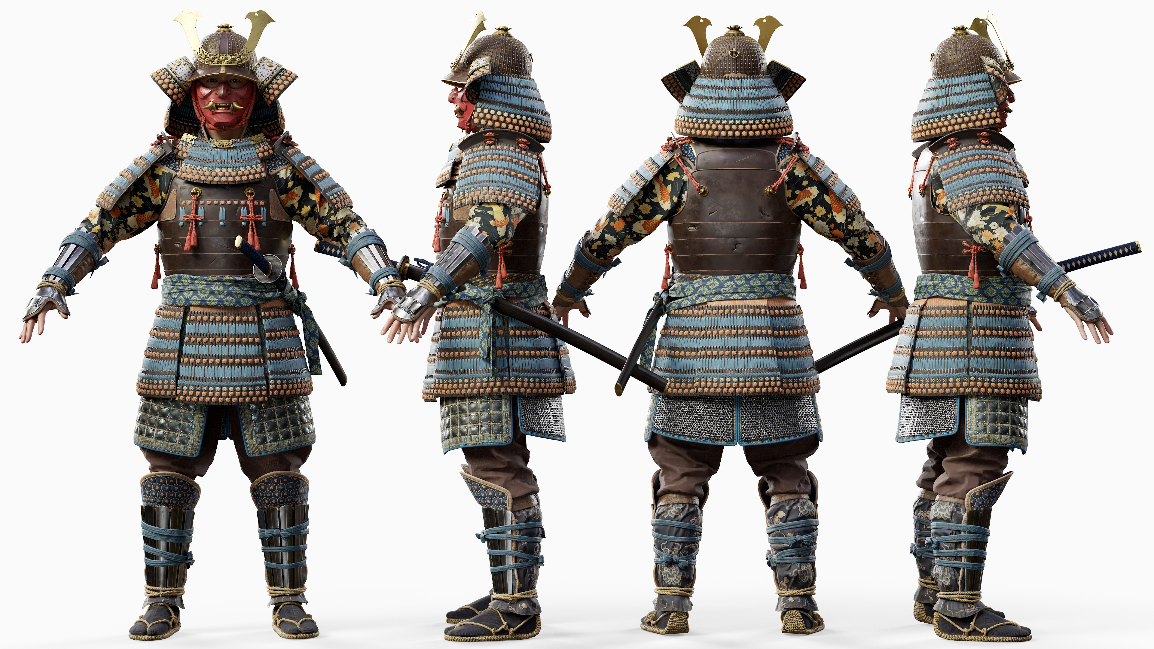 Male Samurai Game Character