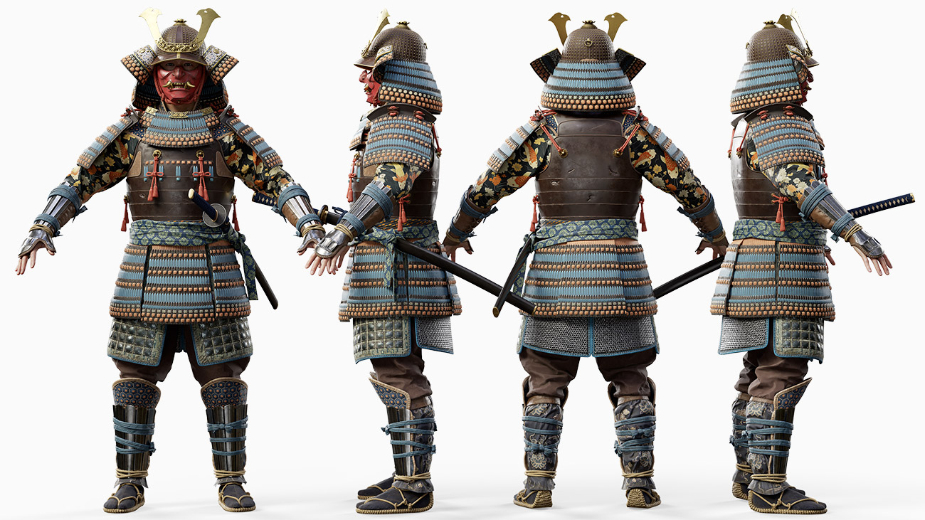 Male Samurai Game Character
