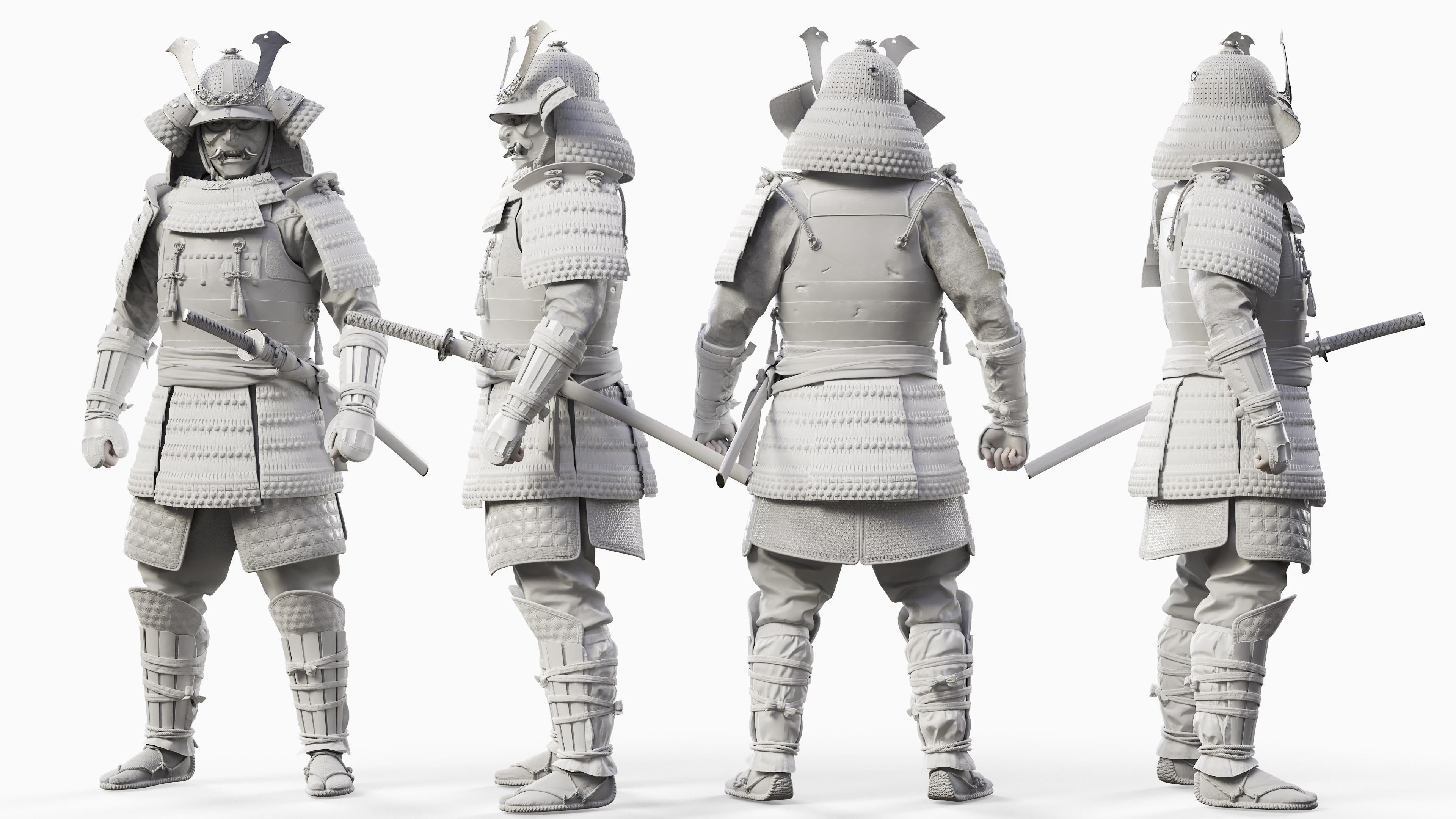 Male Samurai Game Character