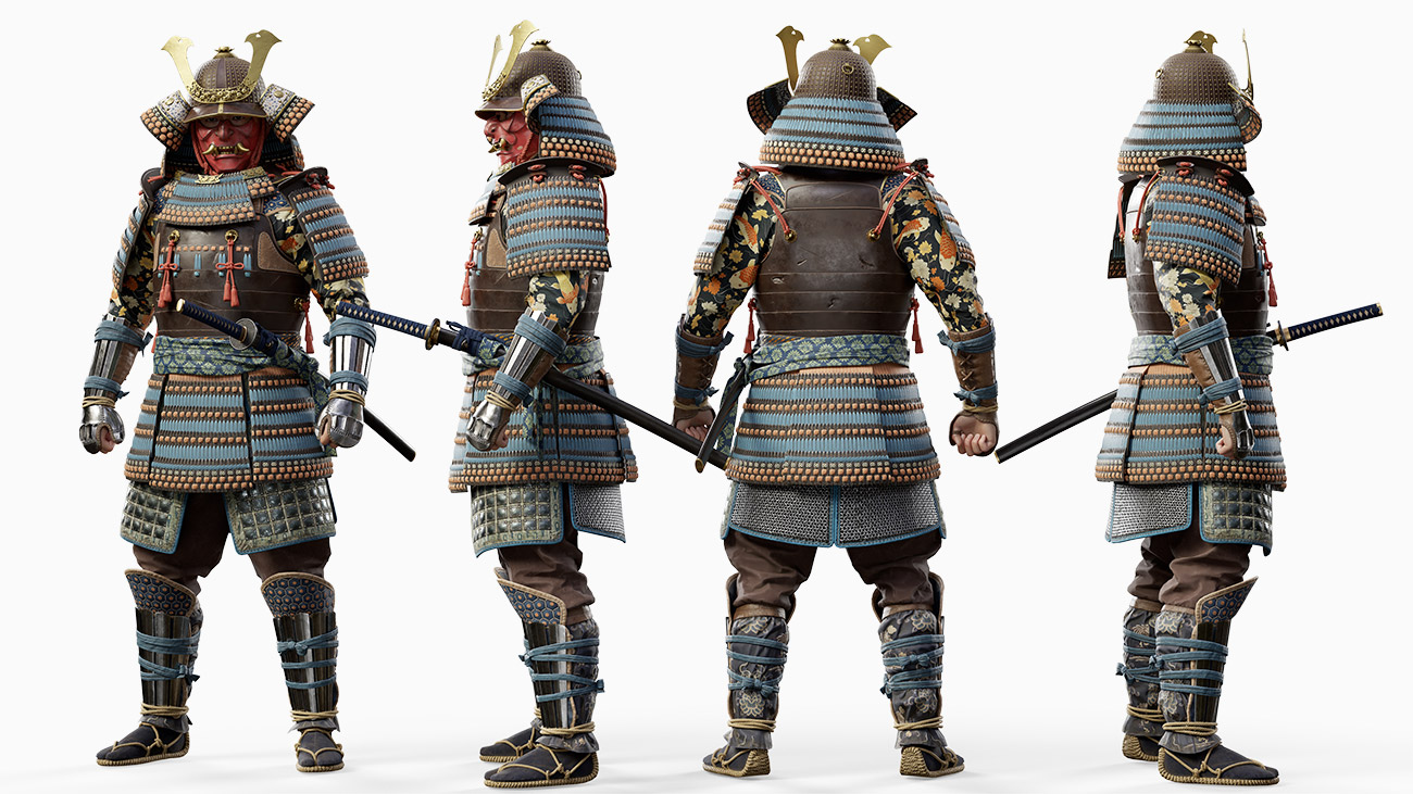 Male Samurai Game Character