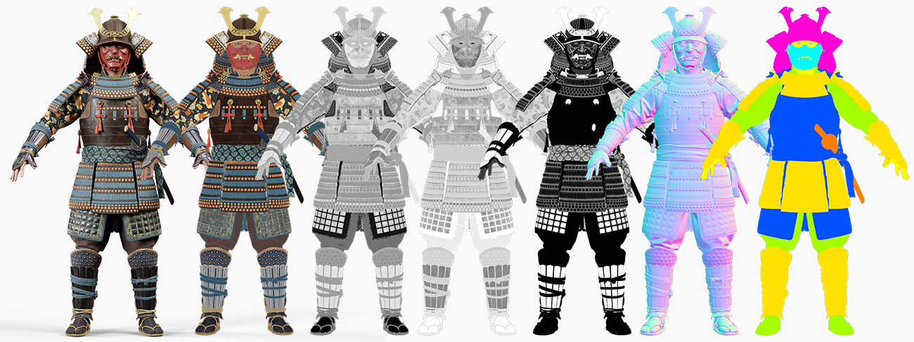 Male Samurai Game Character