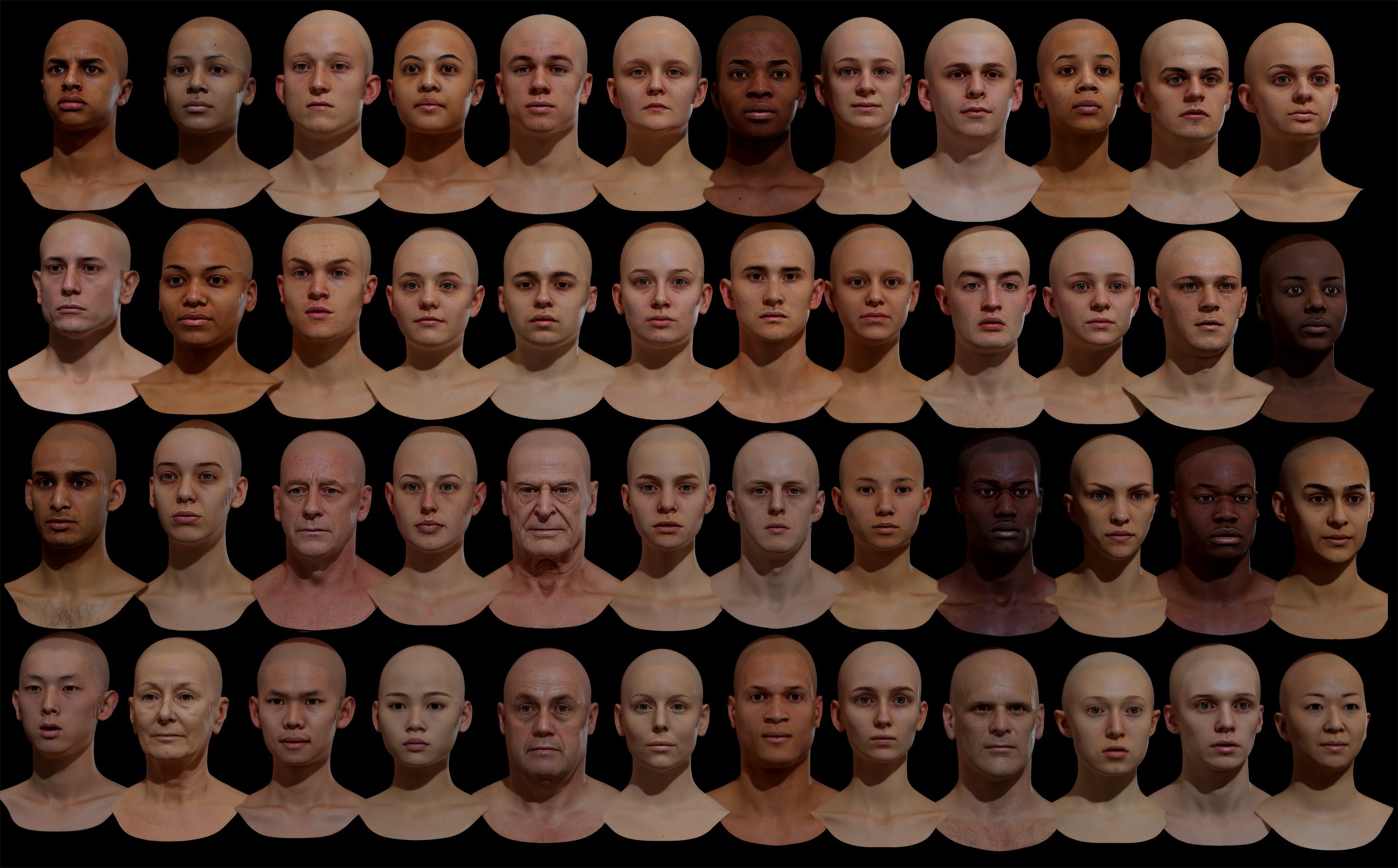 3D Head Model Library