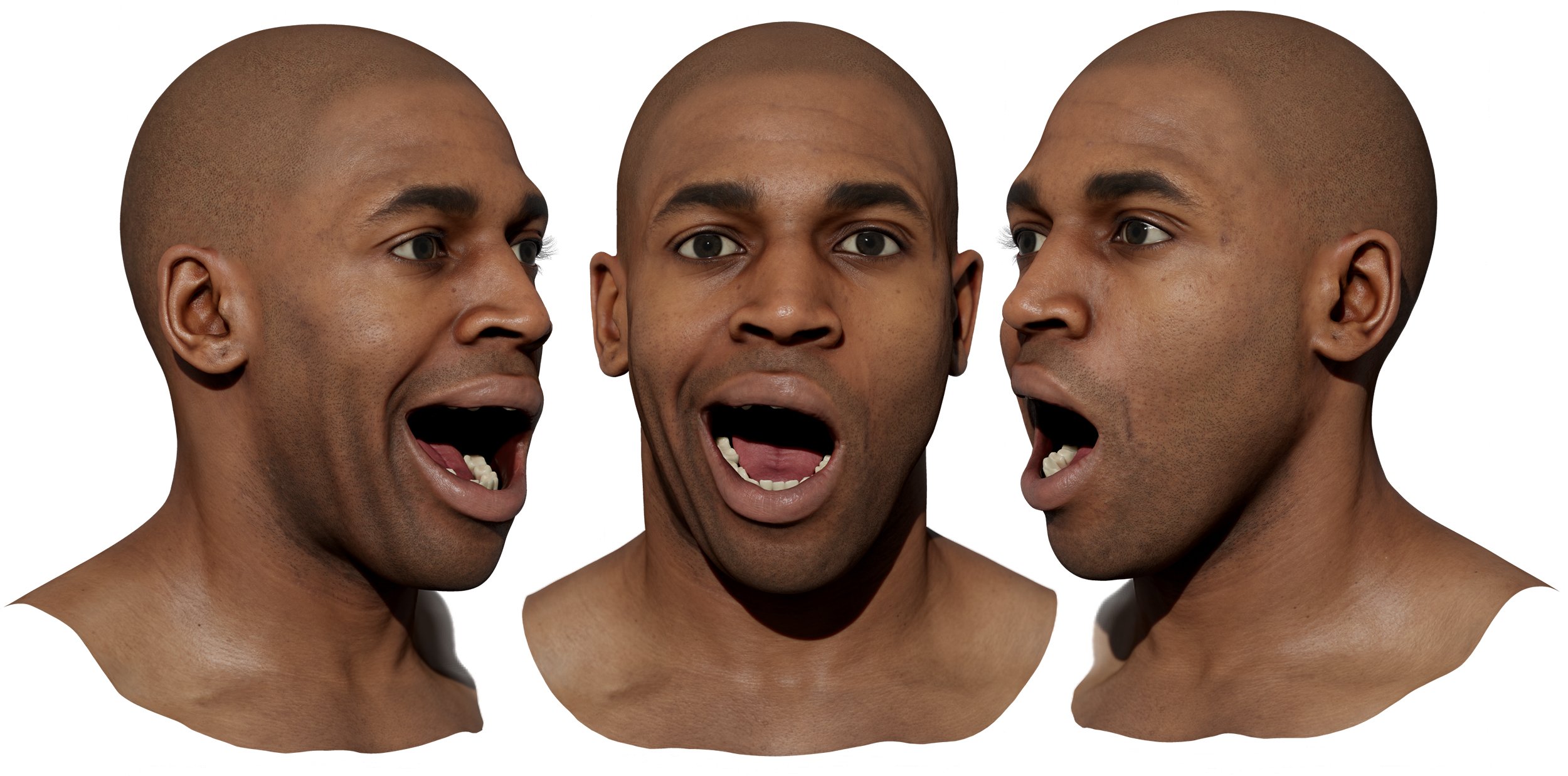 FACS Scan / Mouth Open Right / Reopolosiged Male 01