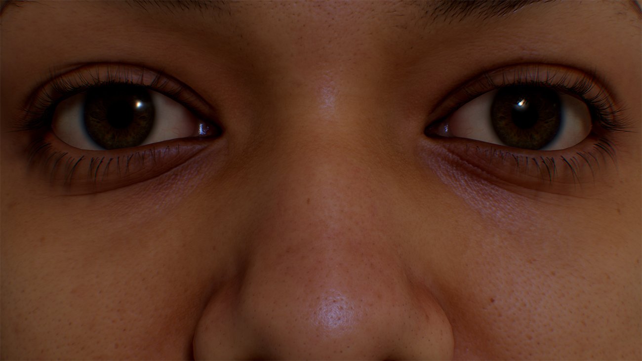 Female 3D model / Retopologised Head Scan 06