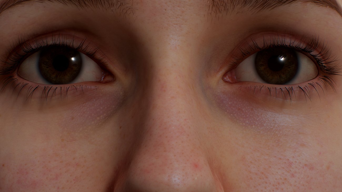 Female 3D model / Retopologised Head Scan 021