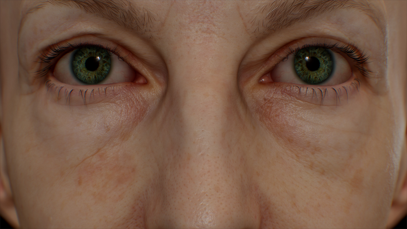 Female 3D model / Retopologised Head Scan 030