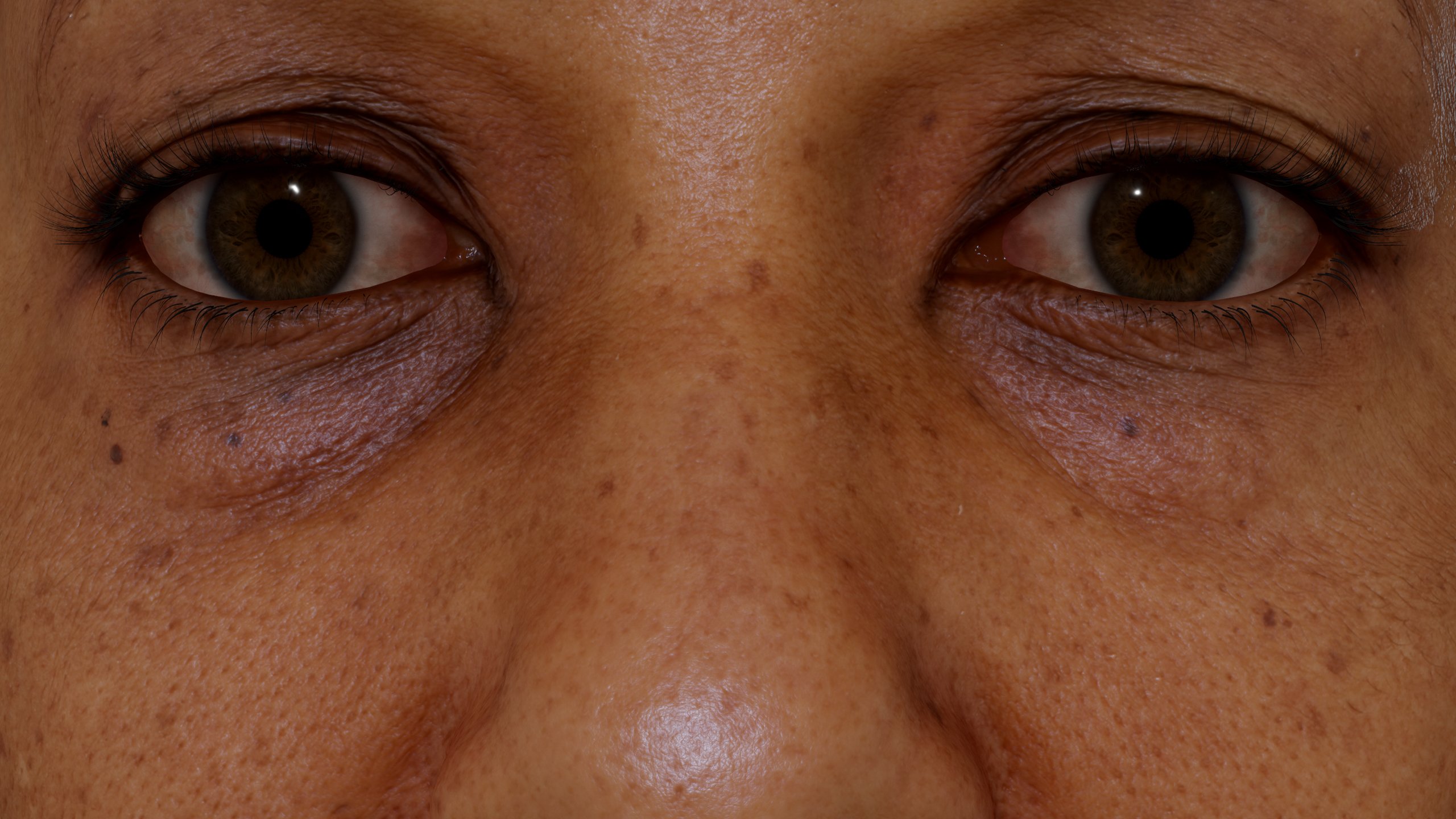 Female 3D model / Retopologised Head Scan 037