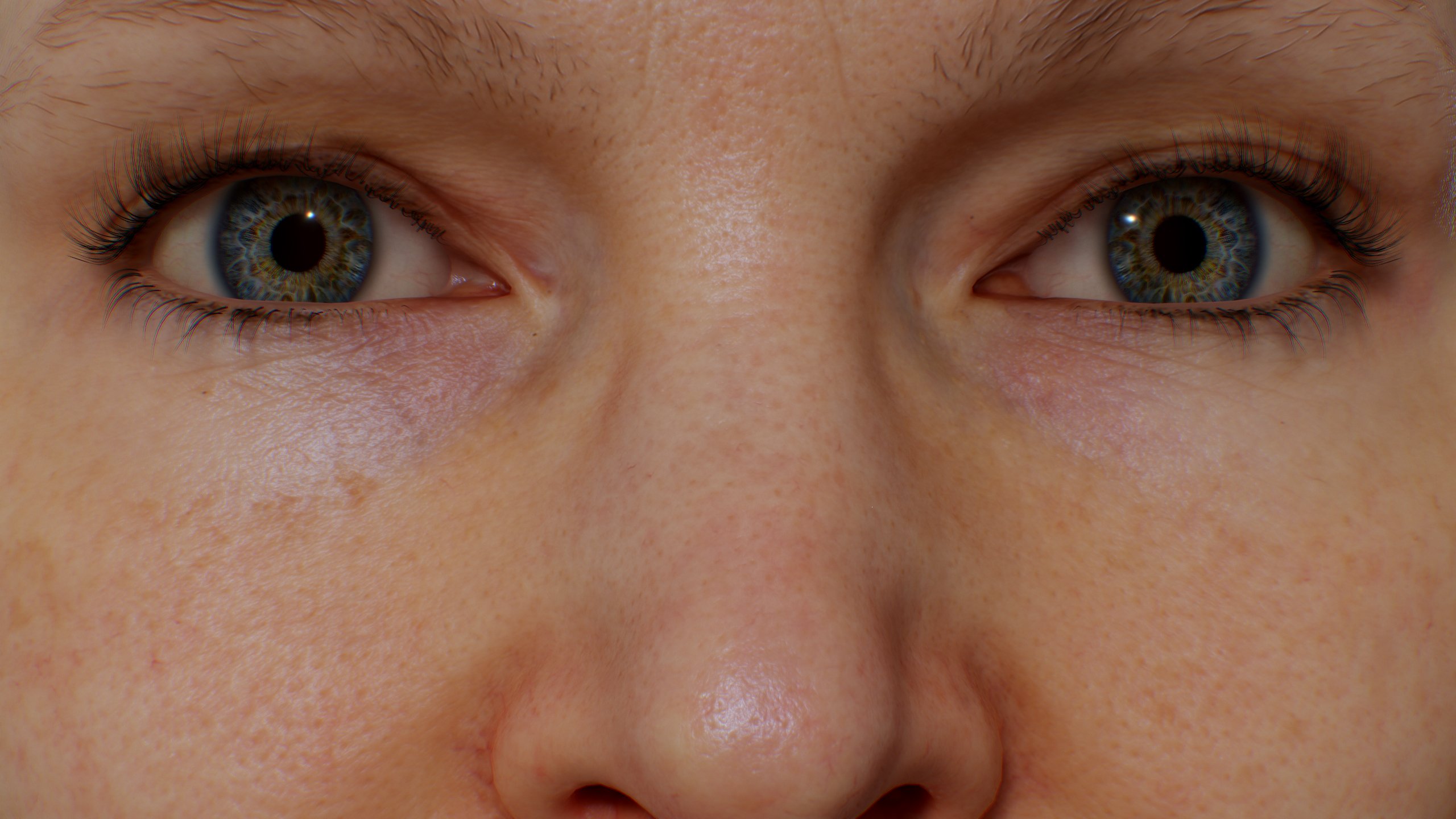 Female 3D model / Retopologised Head Scan 038