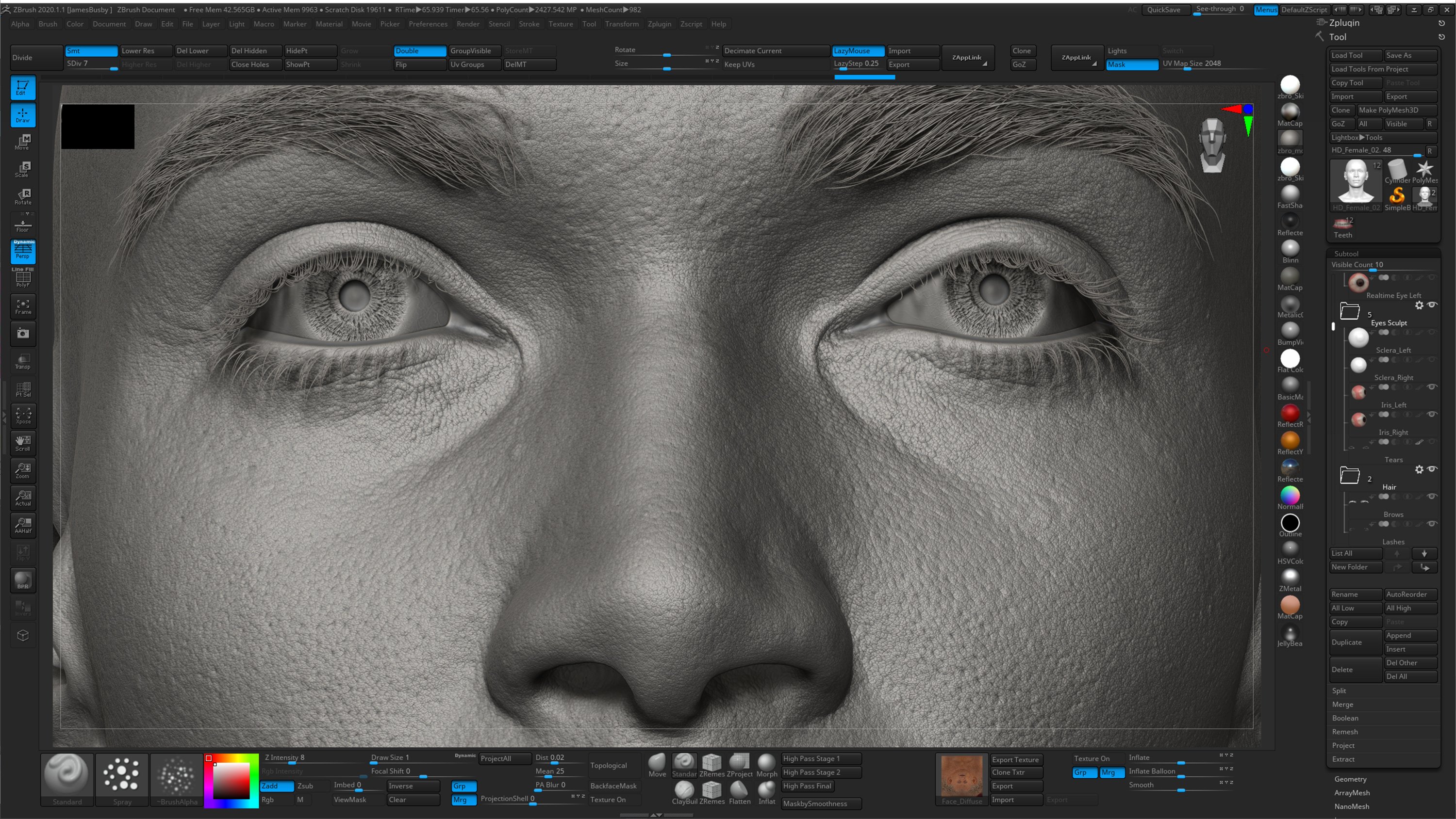 HD Female Head Model 02