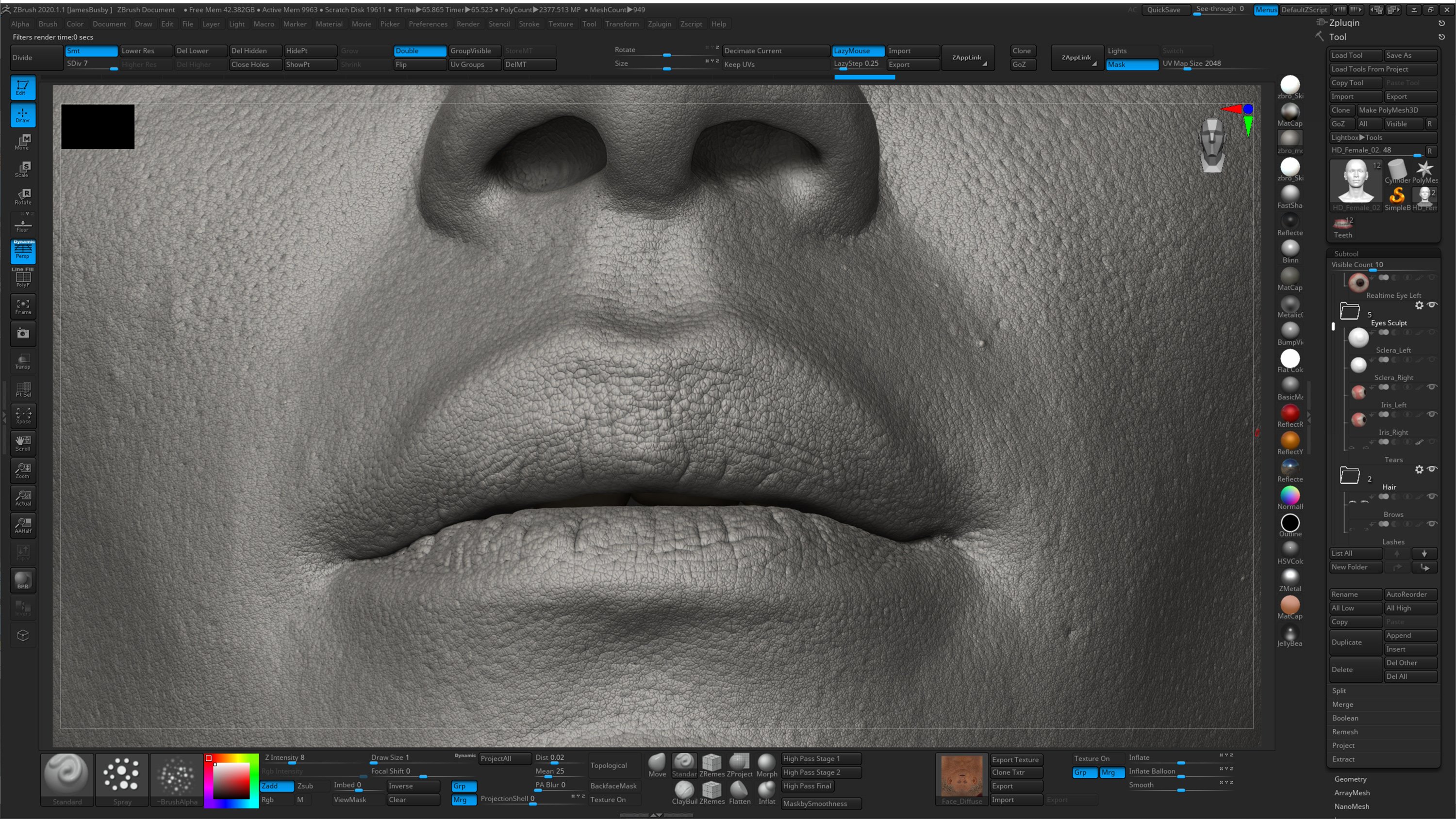 HD Female Head Model 02