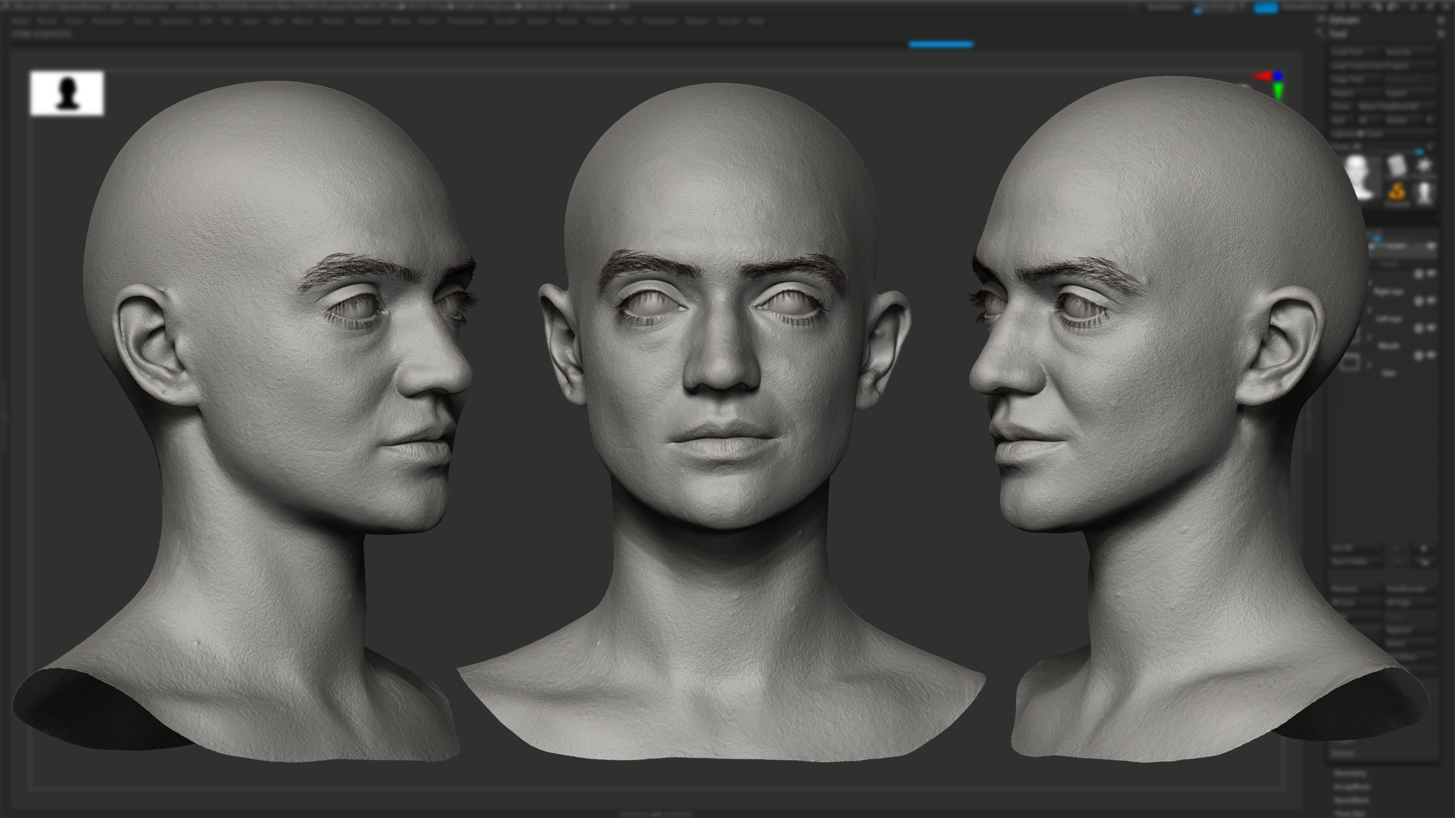 HD Female Head Model 08