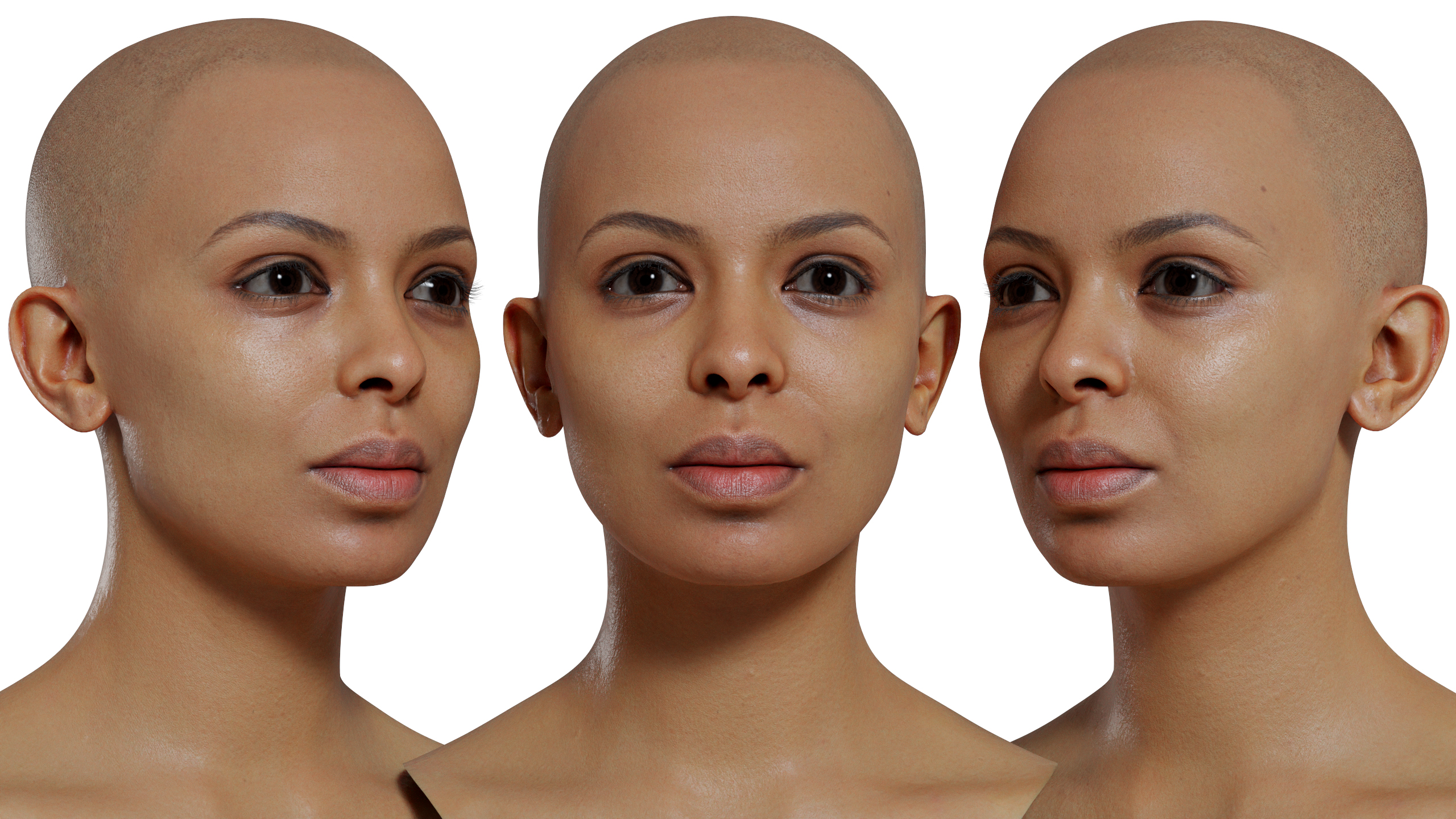 HD Female Head Model 09