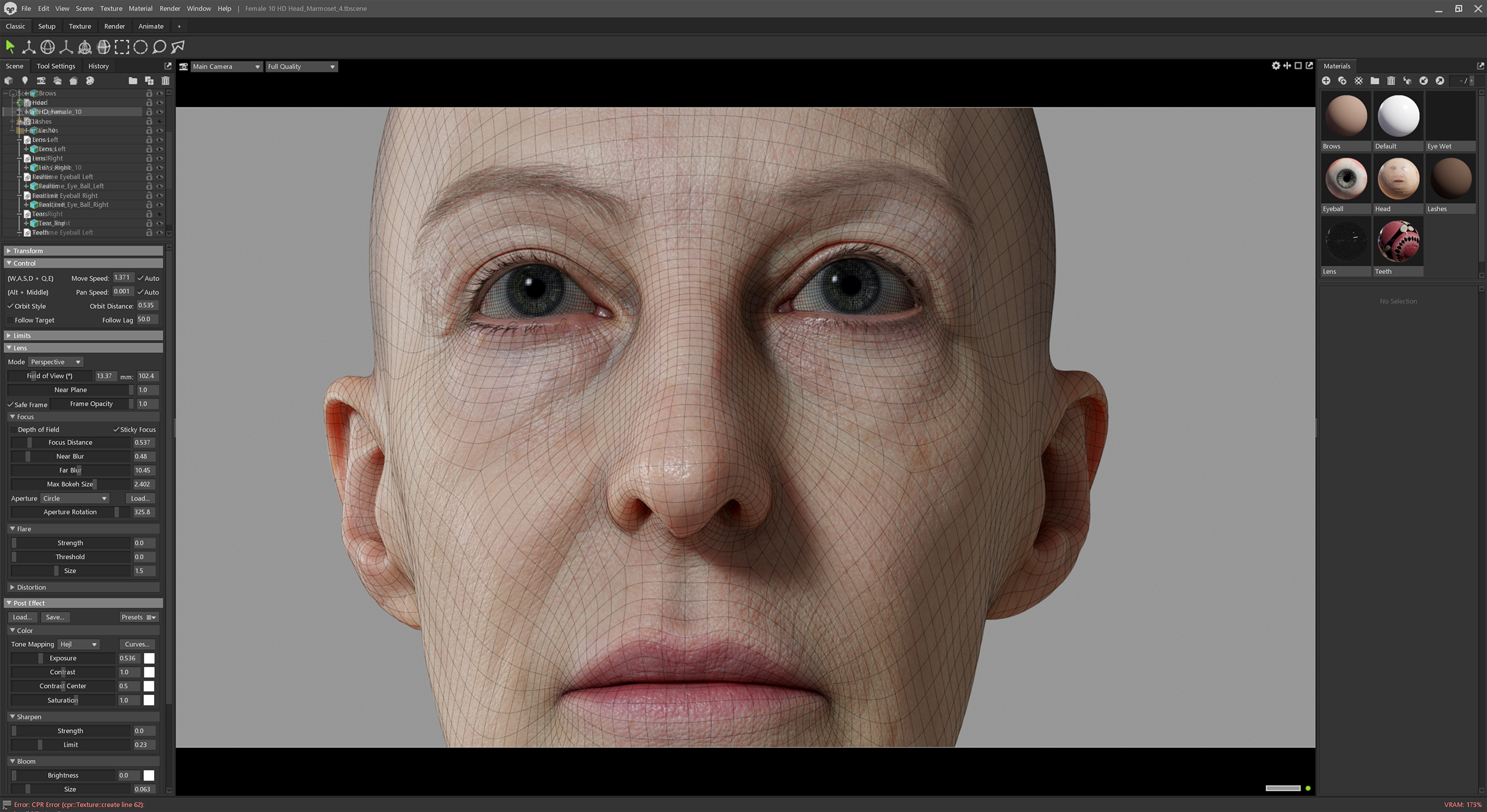 HD Female Head Model 10