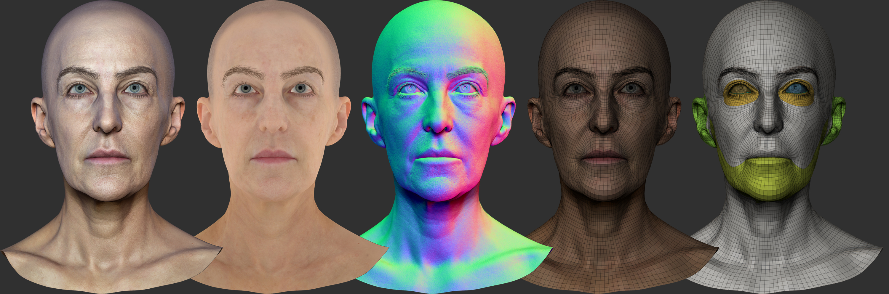 HD Female Head Model 10
