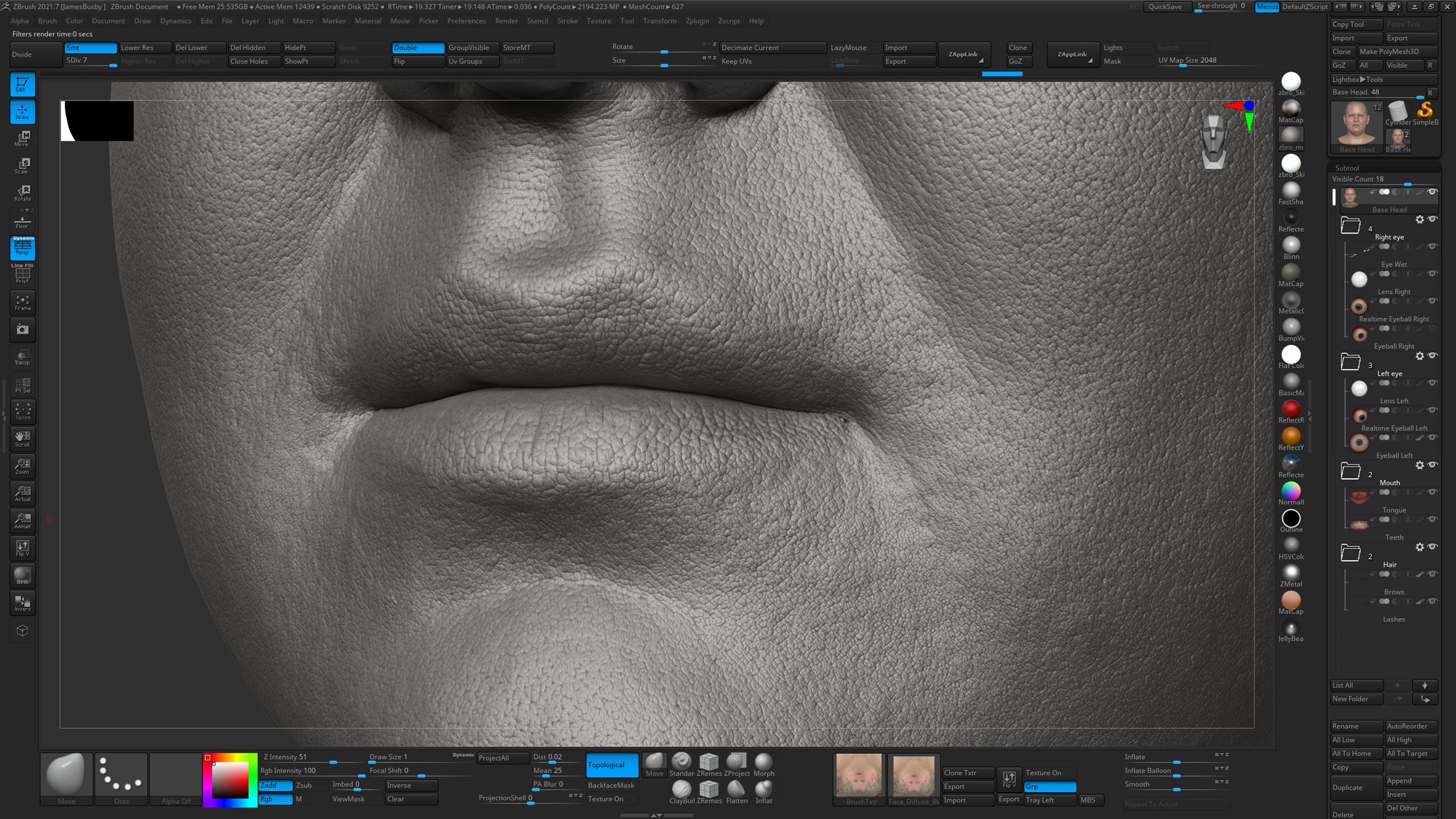 HD Female Head Model 11