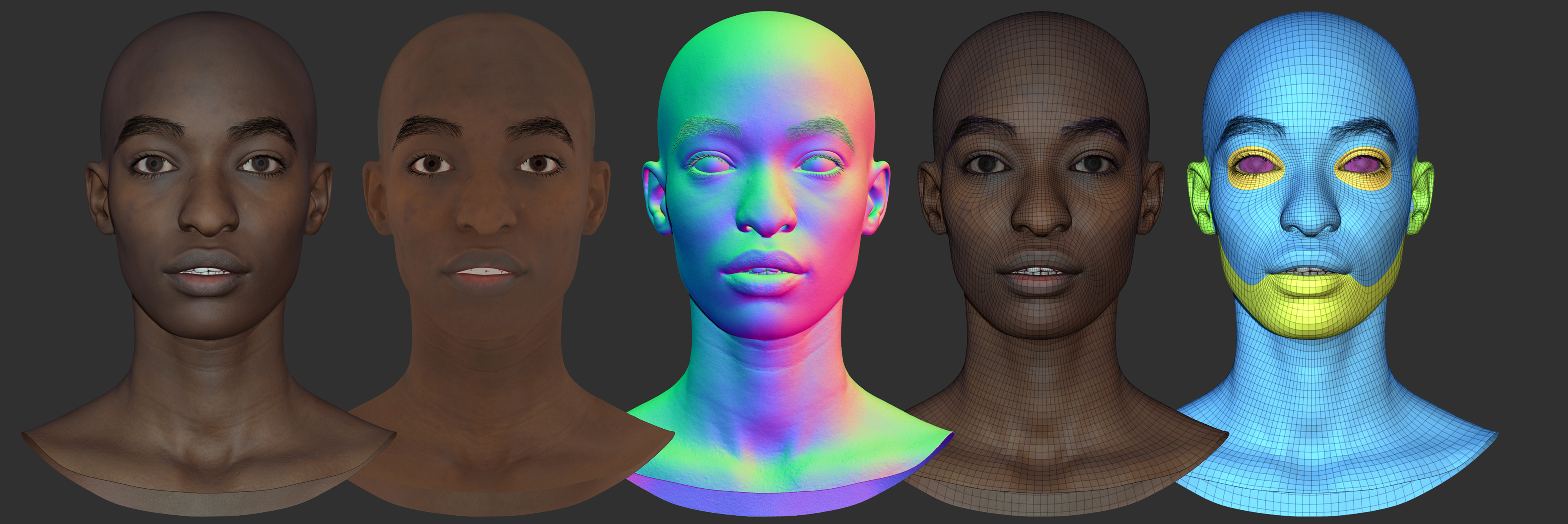 HD Female Head Model 12