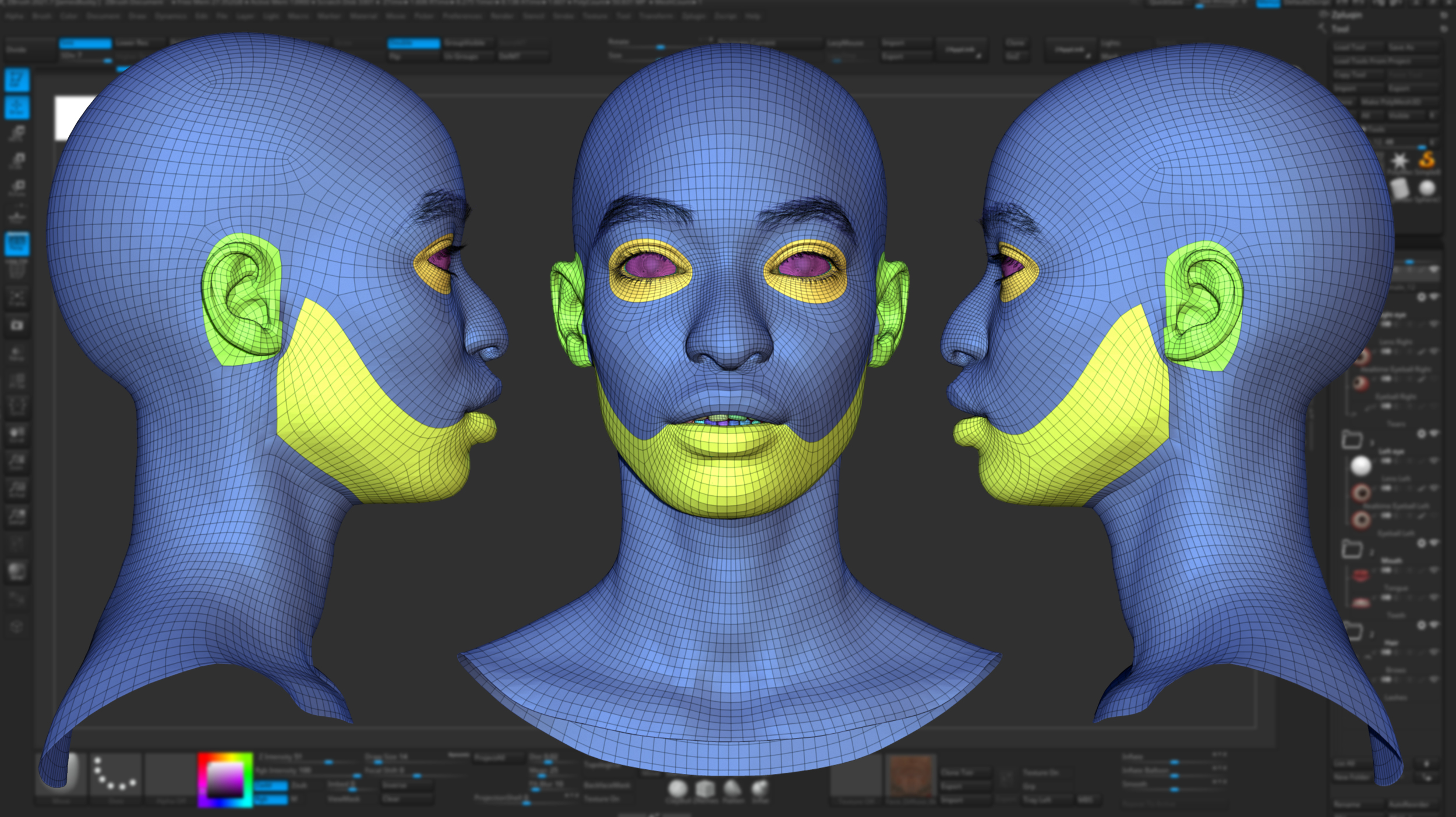 HD Female Head Model 12