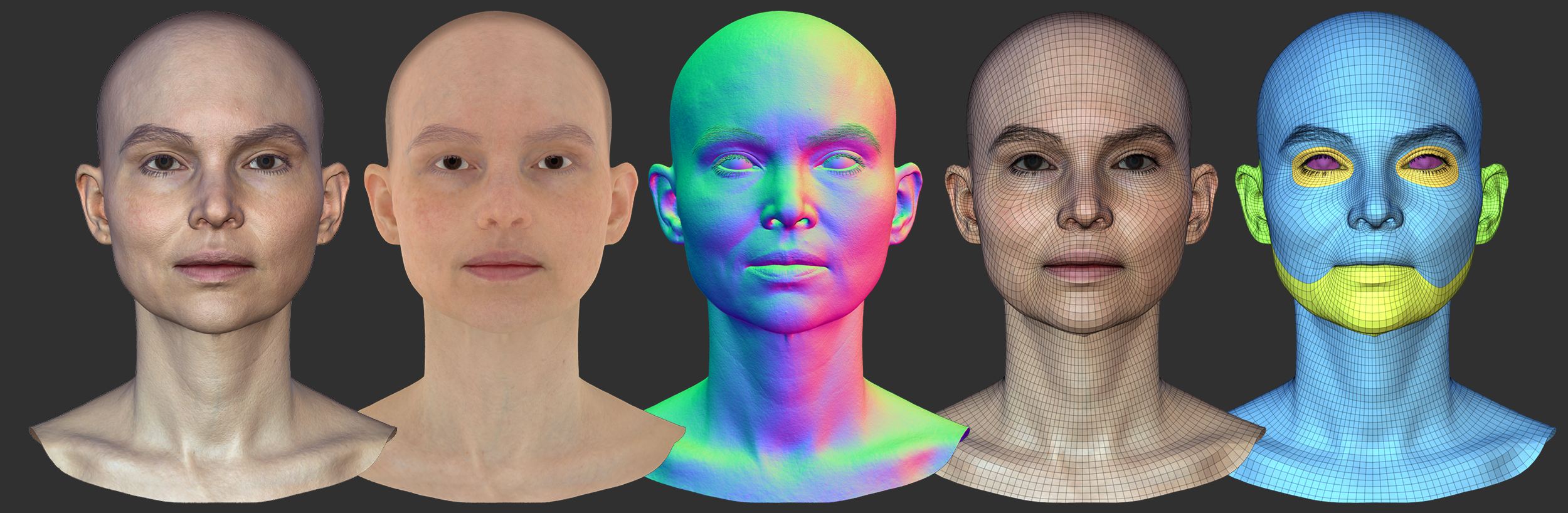 HD Female Head Model 13