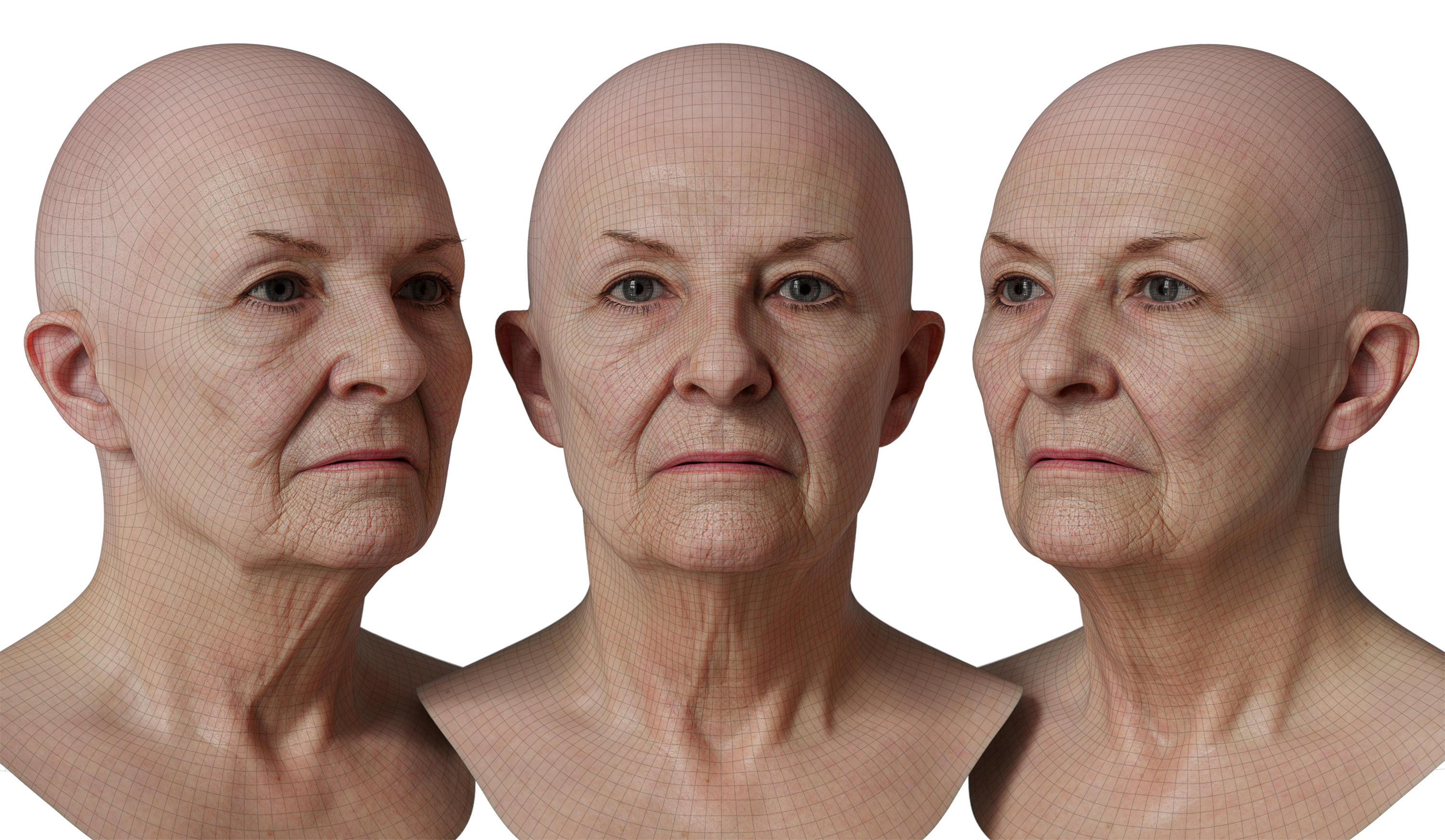HD Female 3D Head Model 16