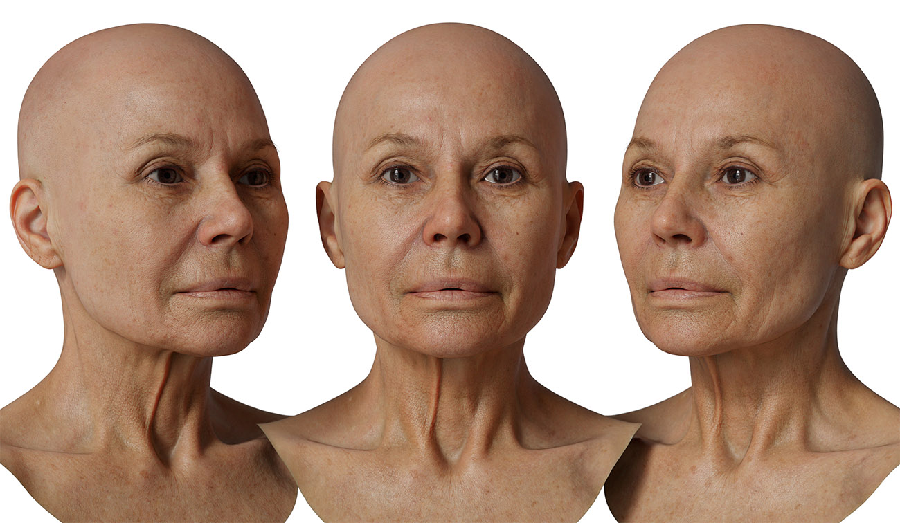HD Female 3D Head Model 21