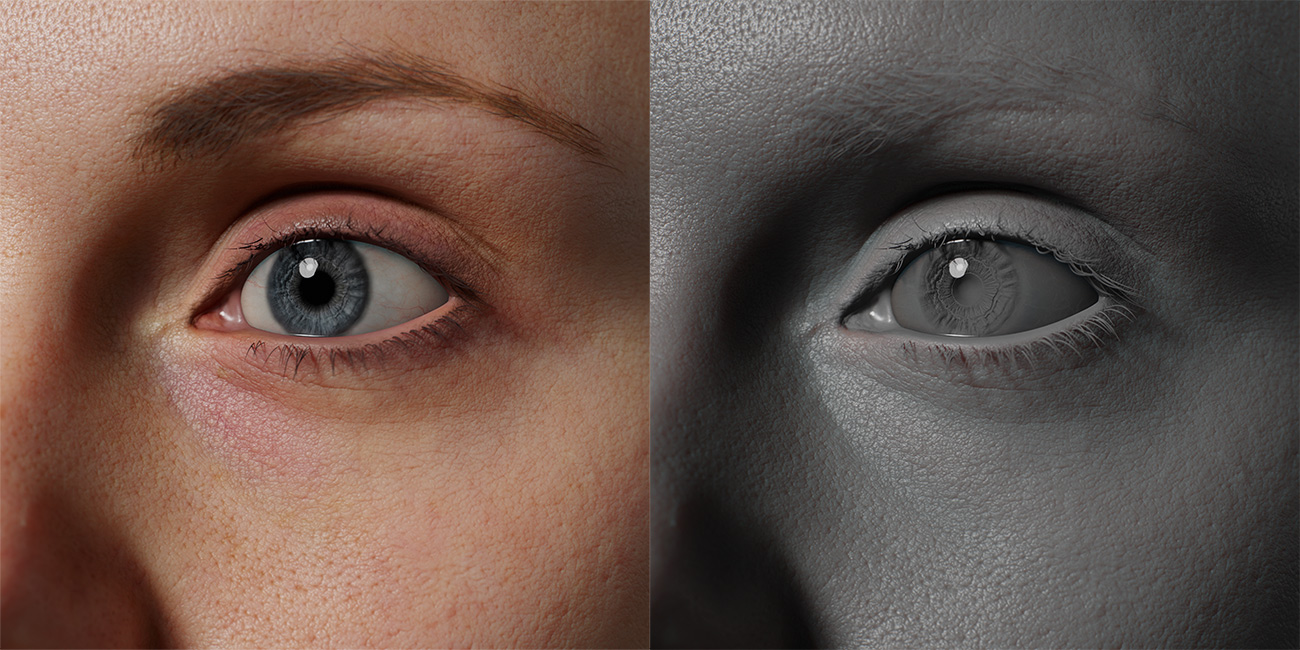 HD Female 3D Head Model 23