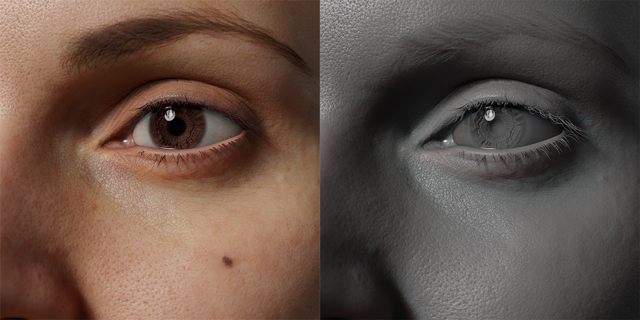 HD Female 3D Head Model 25